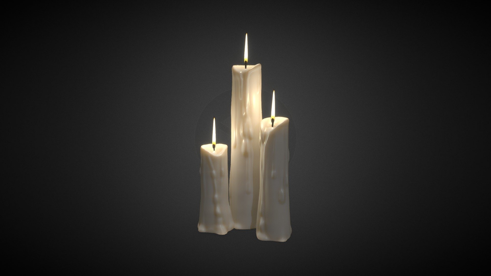 Candles - Download Free 3D model by thegraphicsgeek [92bb9f5] - Sketchfab