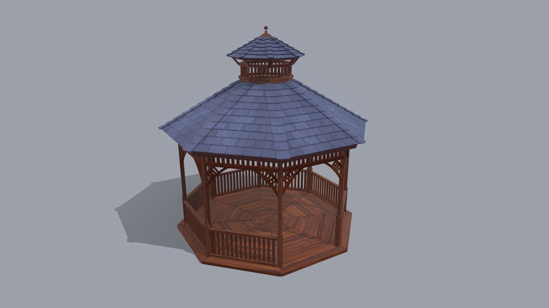 Octogonal gazebo - 3D model by Jonatan David Giordano (OneiricDiver ...