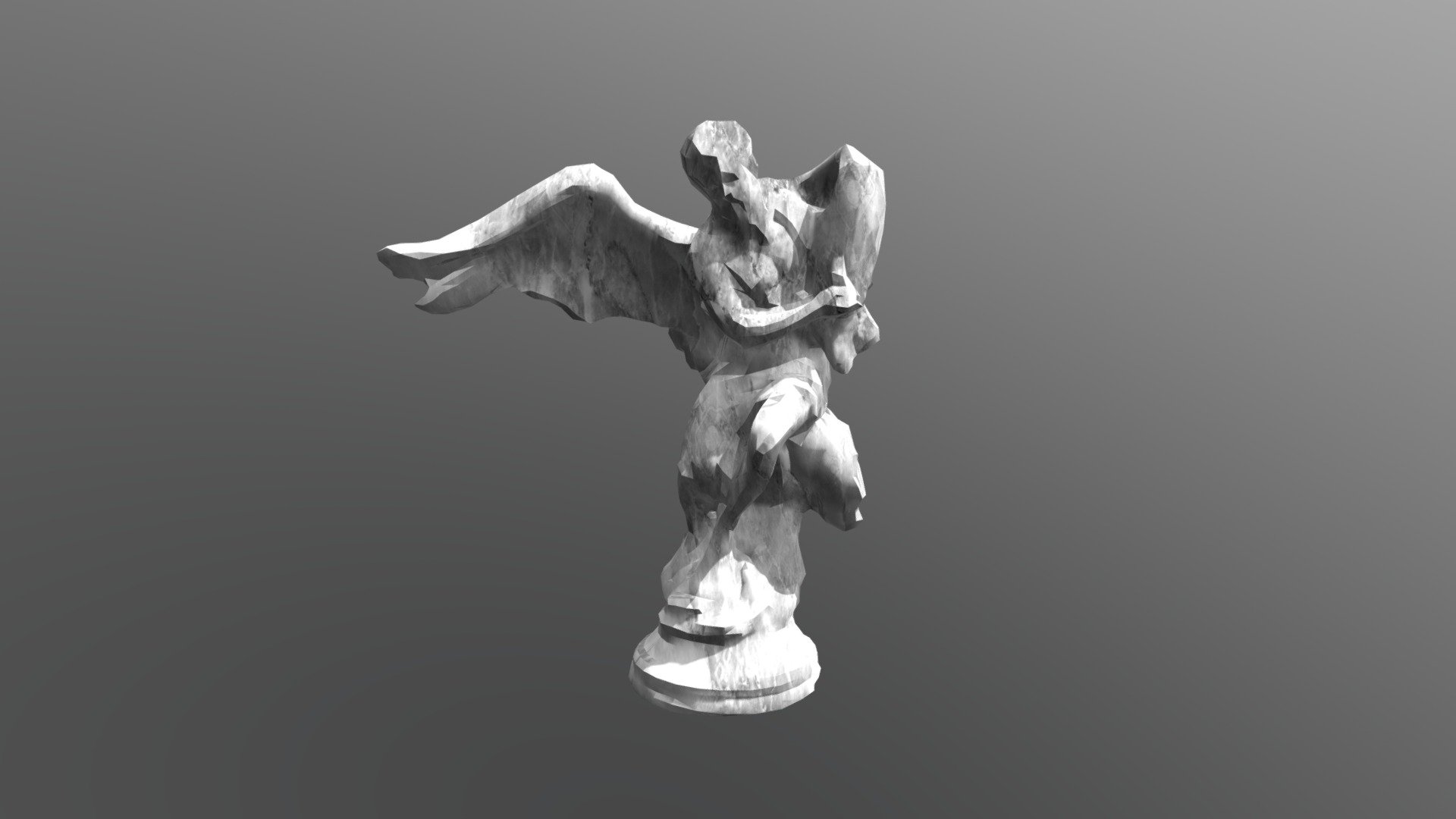 Angel yard sculpture low poly - Download Free 3D model by vicente ...