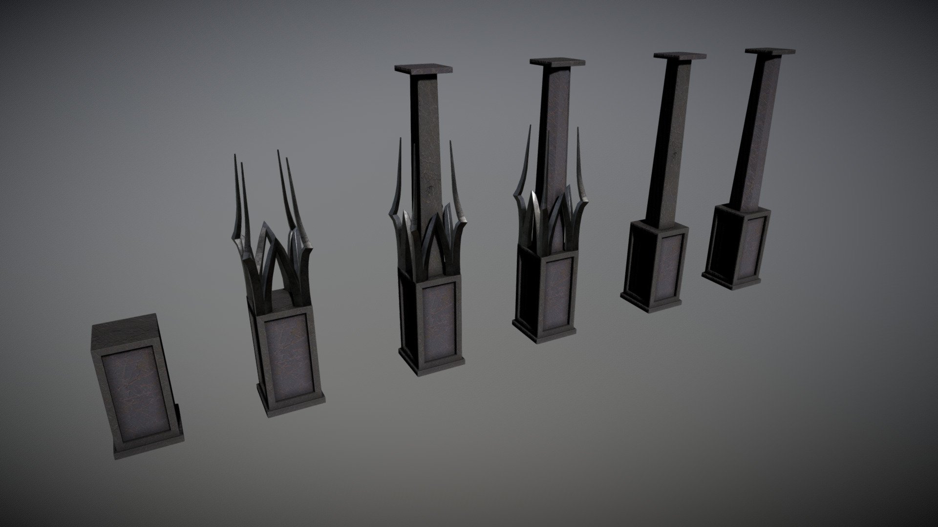 Dark Pillars - 3D model by RunemarkStudio [92c42bf] - Sketchfab