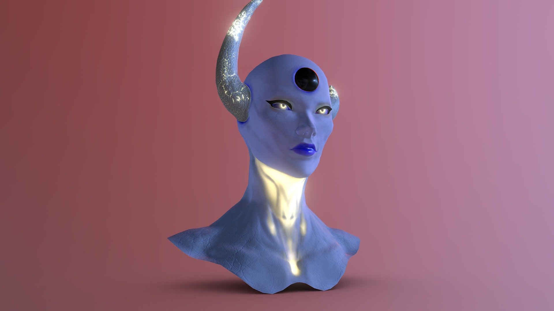 Moon Demon - DnD character bust for school - 3D model by MrFifi ...