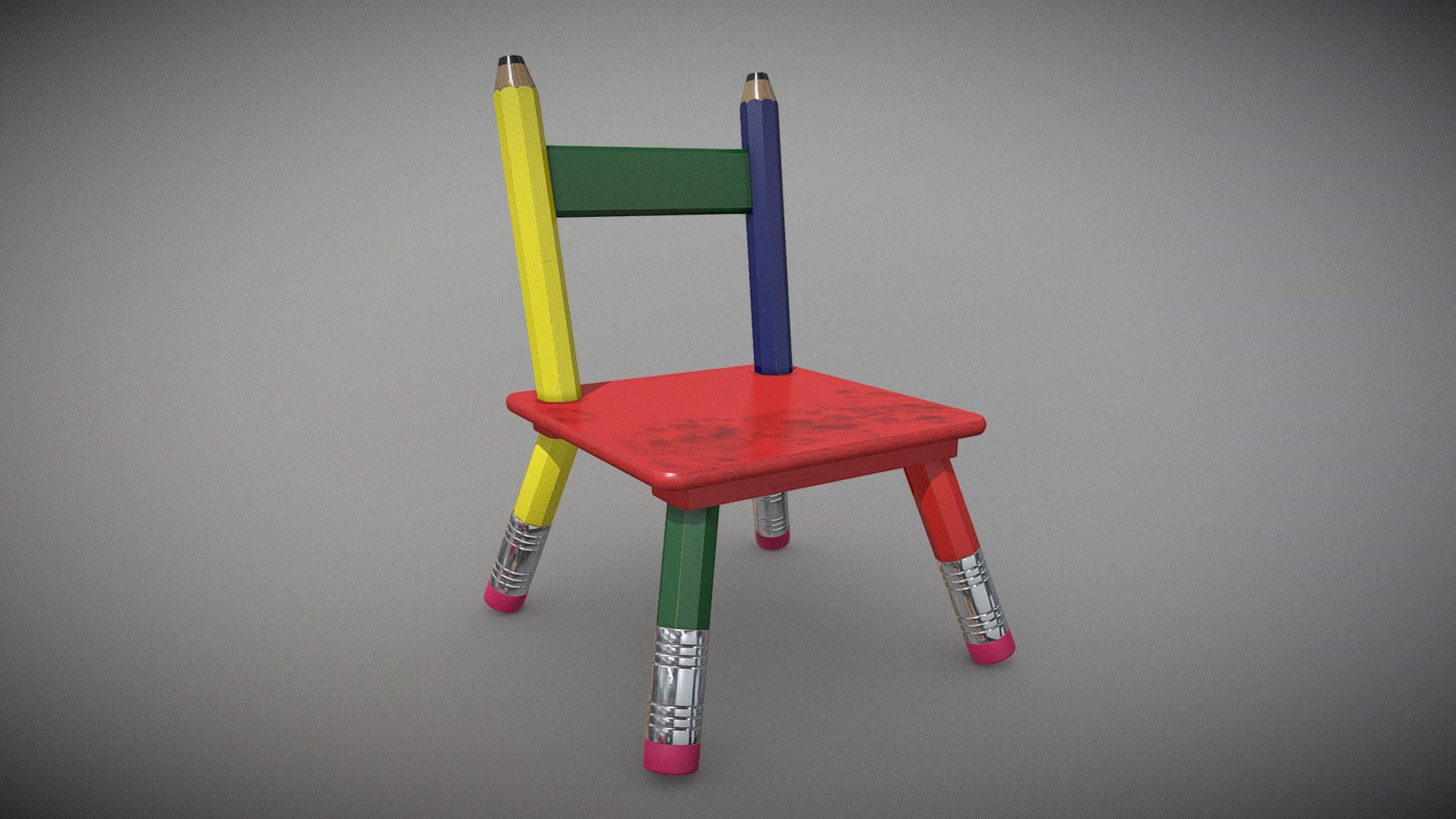 Pencil Chair - Download Free 3D model by amhyde [92c73b7] - Sketchfab