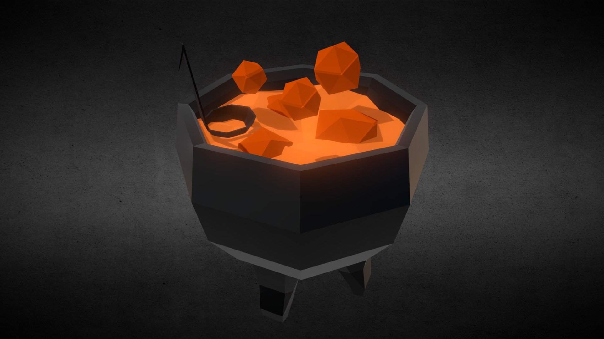 Orange Lava Cauldron - Download Free 3D model by charliesketch [92c9a48 ...