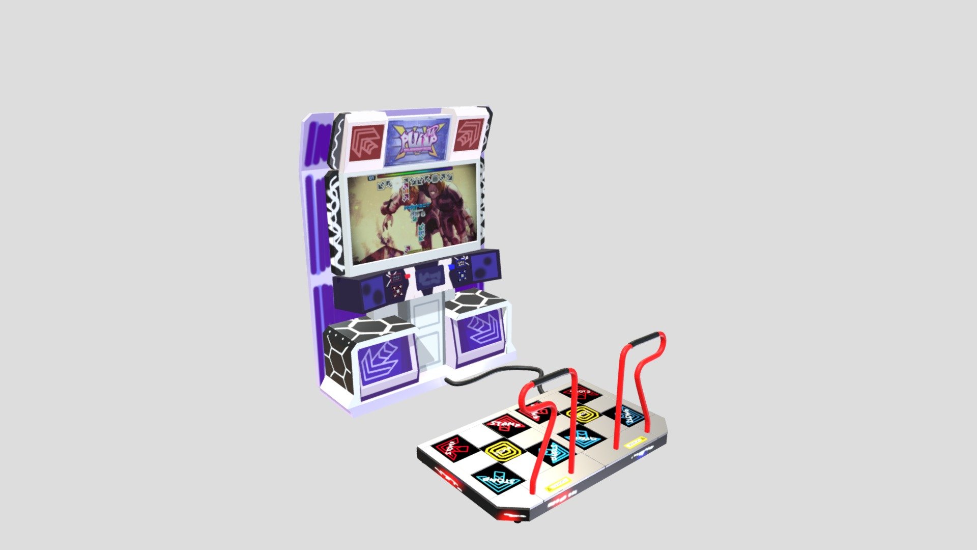 Pump It Up Arcade Cabinet - Download Free 3D model by NaCl586 [92cb1a1] - Sketchfab