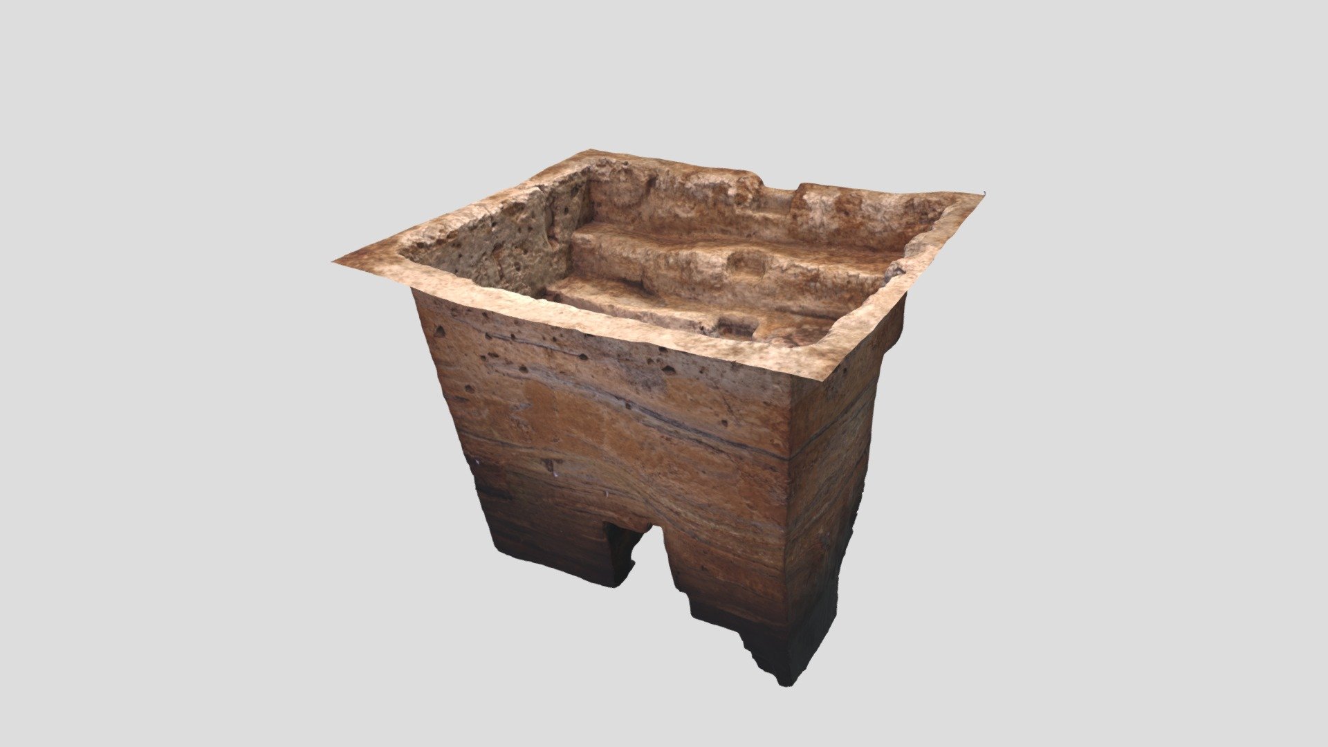 Kesken kuyuk-Kala. Stratigraphy pit #1 - 3D model by Gurulev Mikhail ...