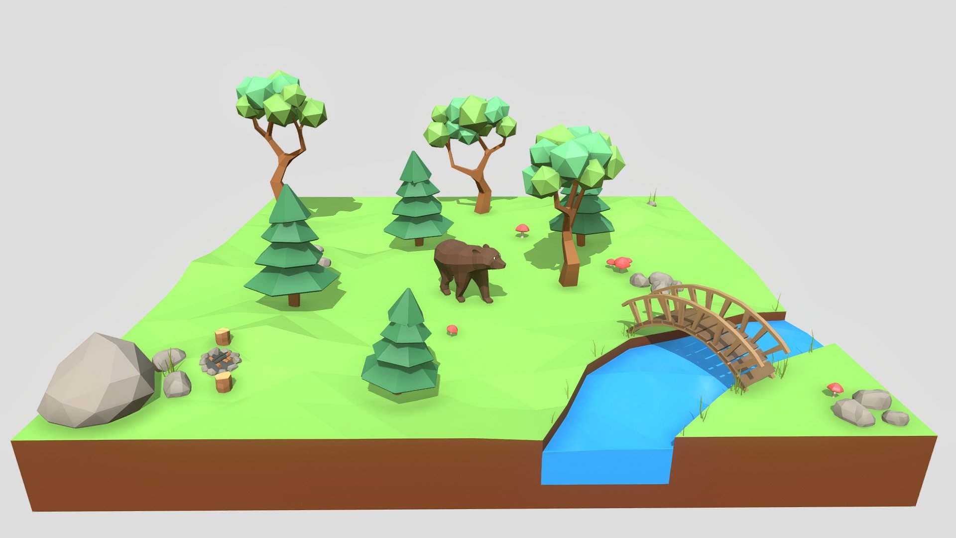 low_poly_forest - 3D model by centria_anttonip [92ce020] - Sketchfab