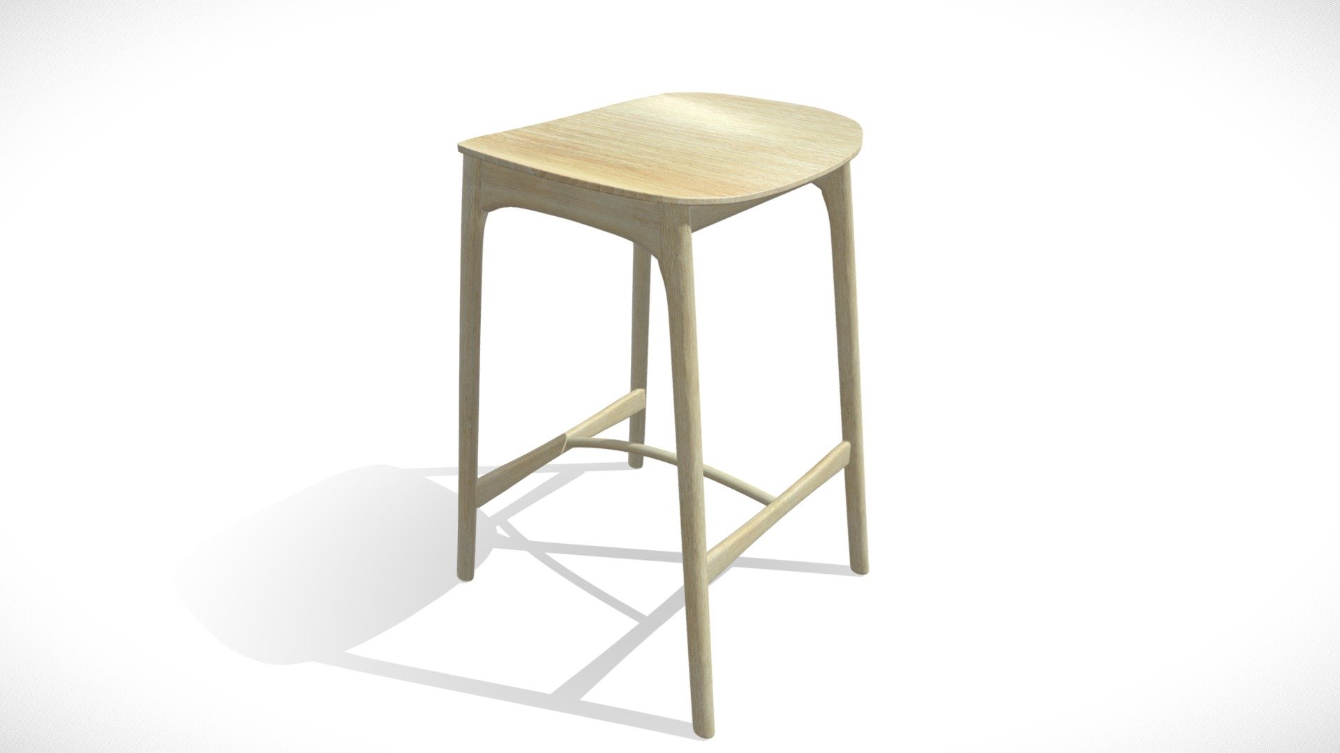 Japandi Bar Stool - Buy Royalty Free 3D model by sketch studio ...