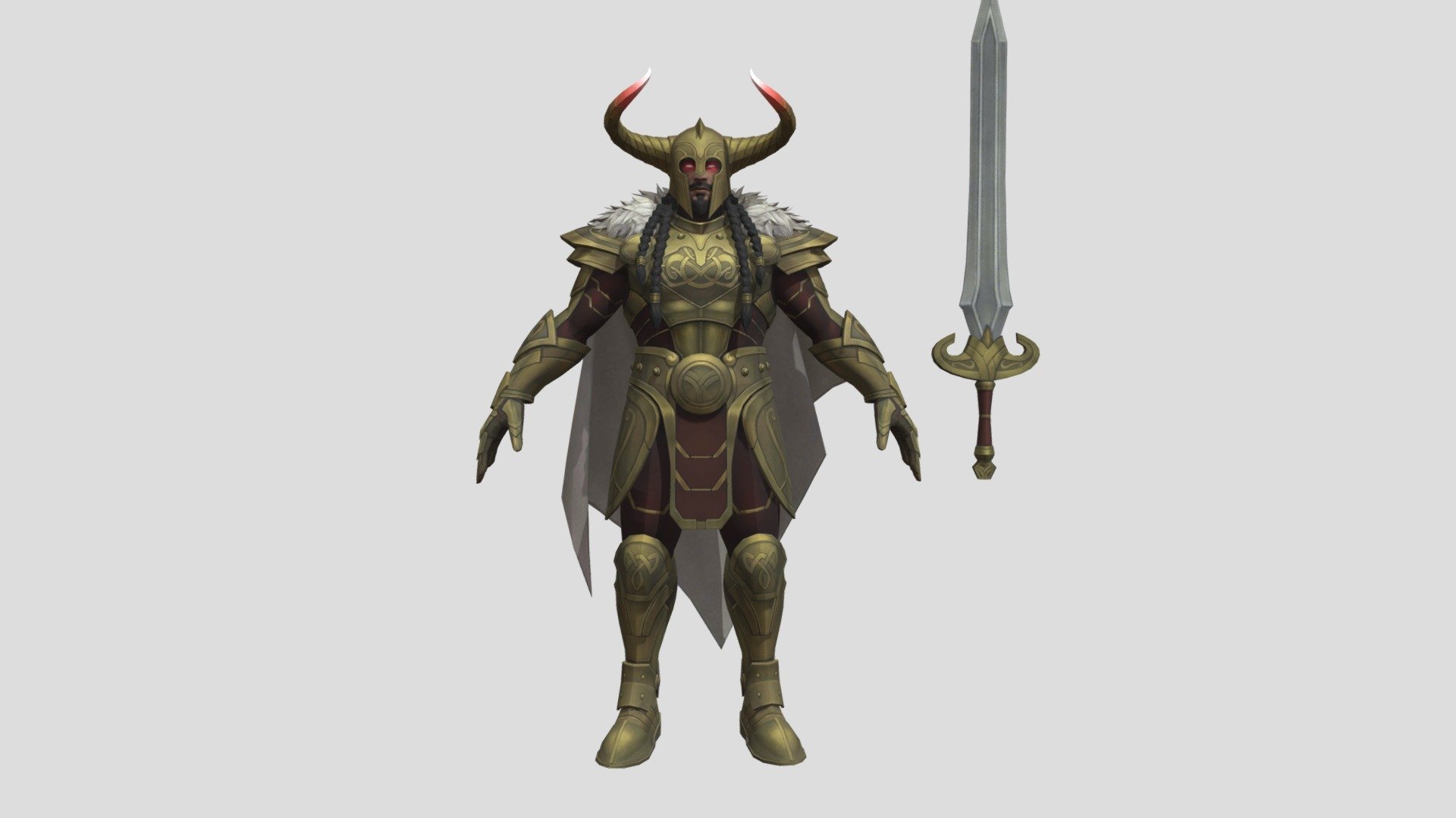 Heimdall(Textured)(Rigged) - Download Free 3D model by 3D MODELS ...