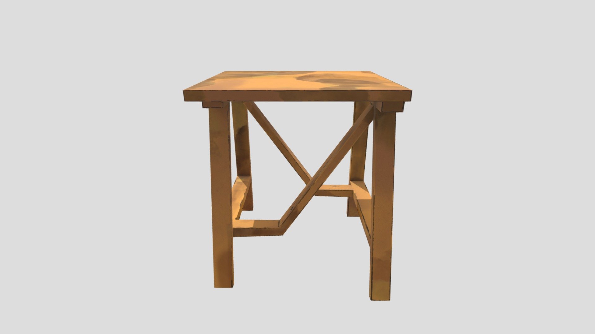 Hand Painted Wooden Kitchen Table - Download Free 3D model by kenzieone ...