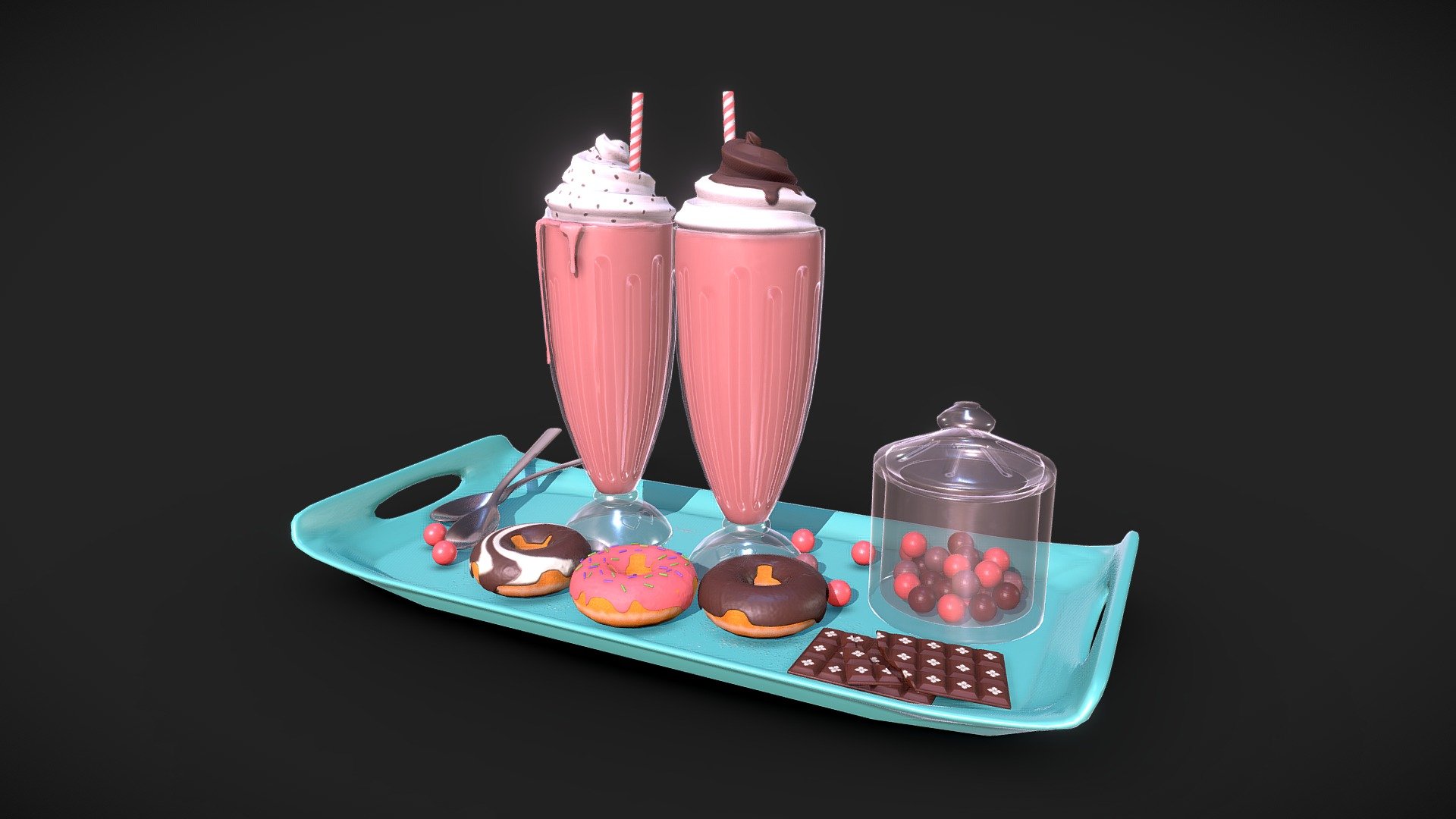 Milk Shakes - Buy Royalty Free 3D model by Pratibha (@Camay) [92d6430 ...