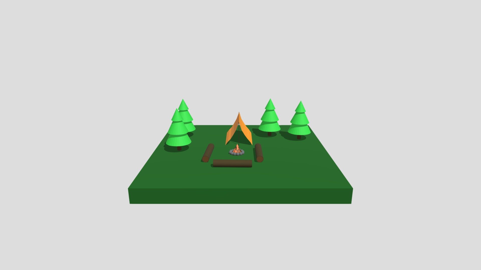 Low poly camp - Download Free 3D model by dieguezar [92d7856] - Sketchfab