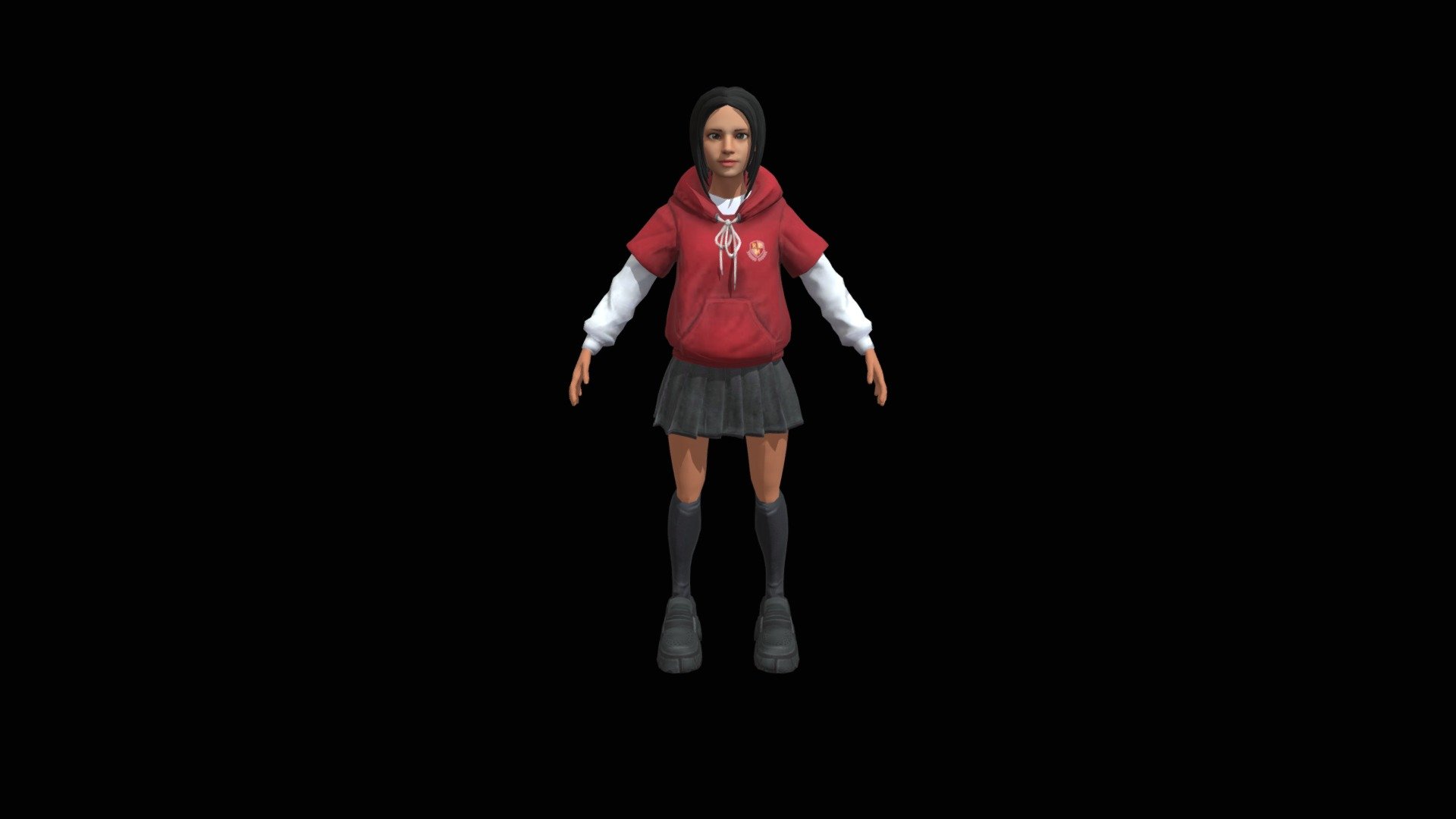 character girl #14 (FBX) - Download Free 3D model by BELAZ (@asset_for ...