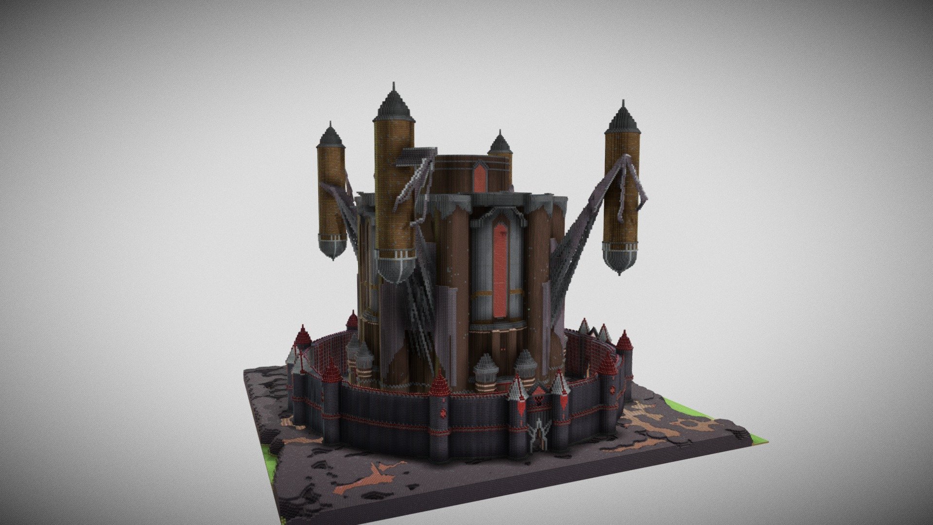 Minecraft giant Castle! - Buy Royalty Free 3D model by Hellhound ...