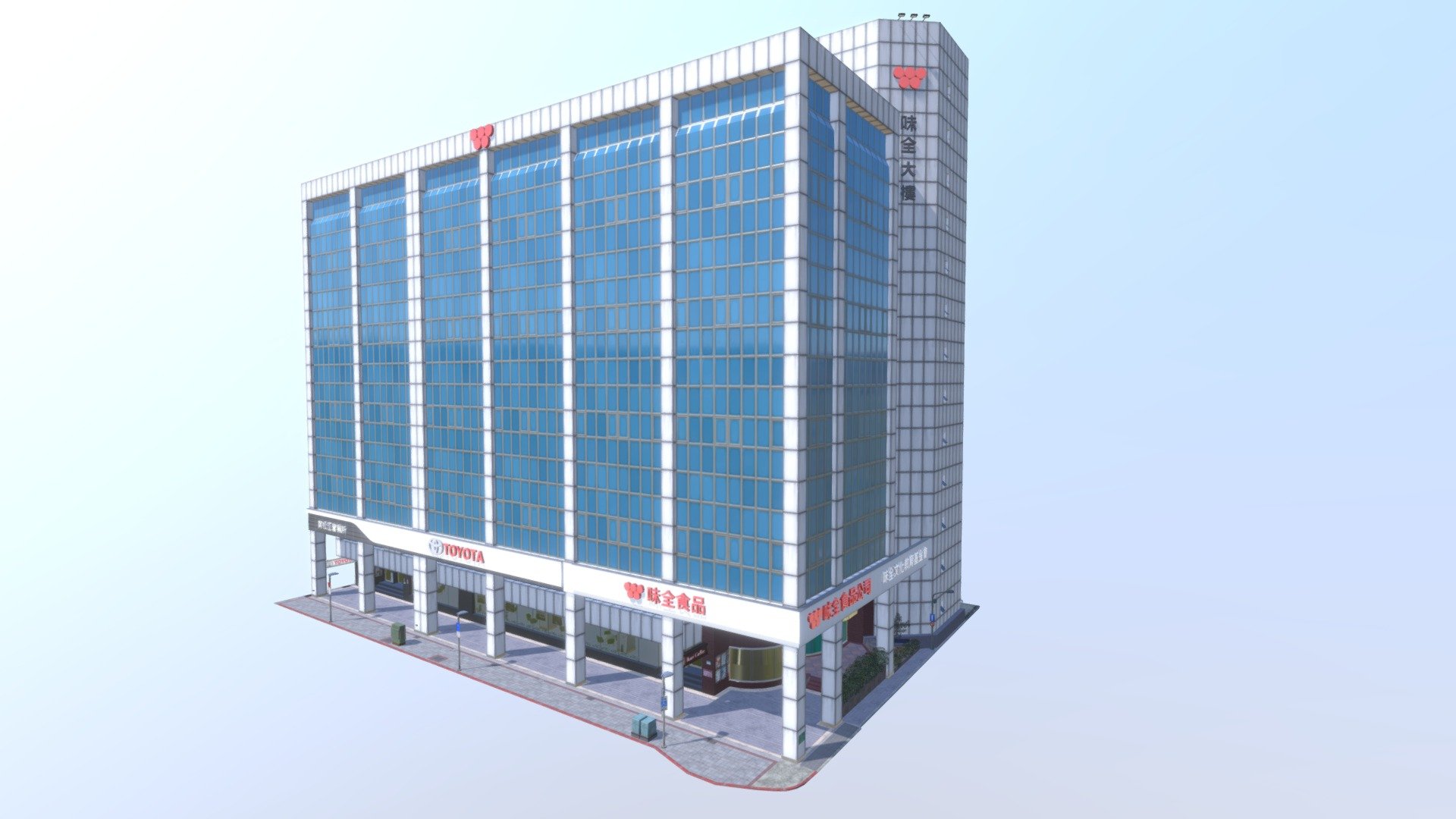 Taiwanese Buildings - 3D model by Polina (@pony) [92e0cba] - Sketchfab