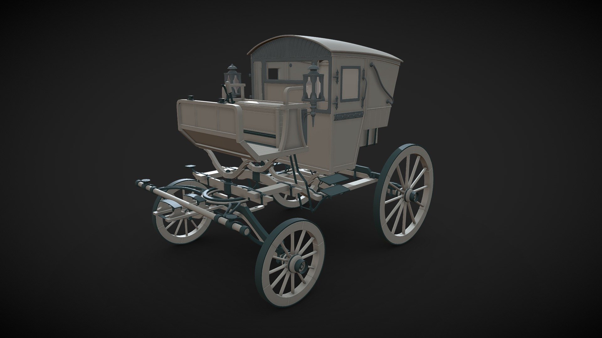 Fantasy Wagon - Mid/high poly work in progress - 3D model by Aerashi ...