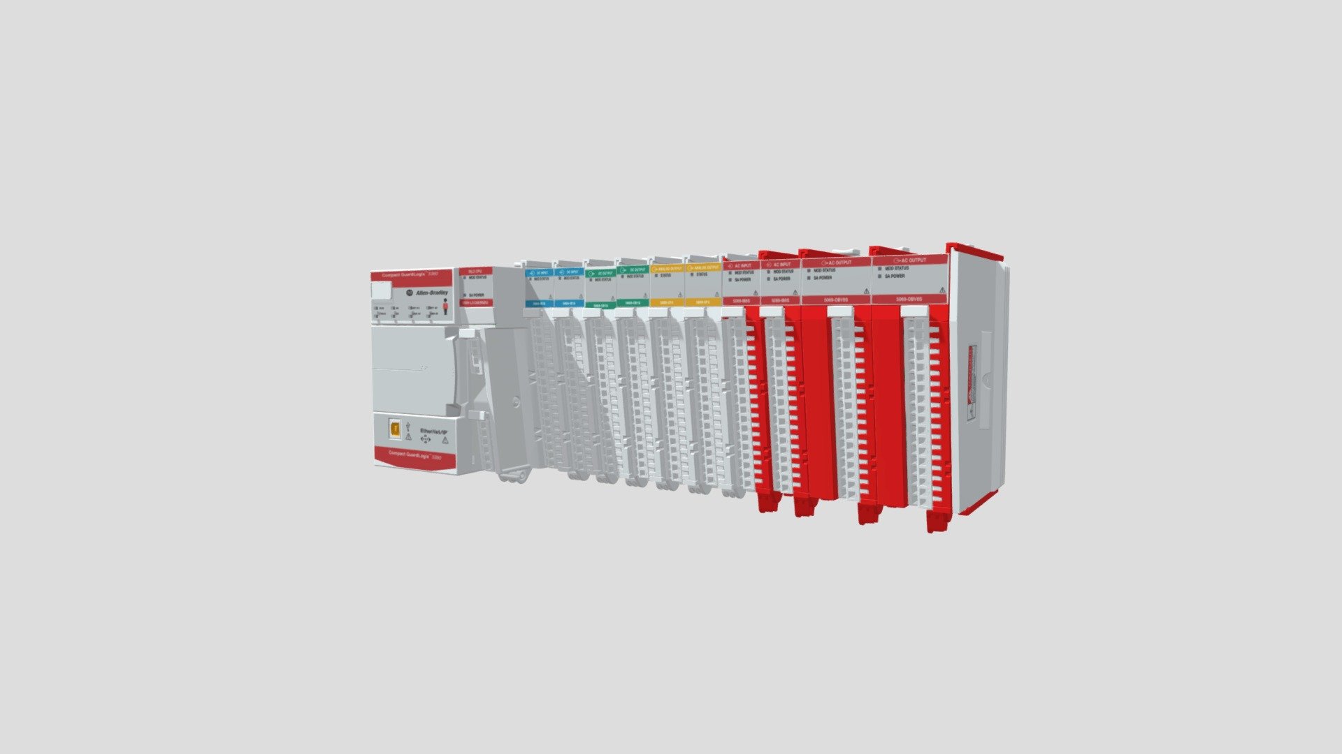 Compact Guardlogix 5380 Extended Rack - Download Free 3D model by ...