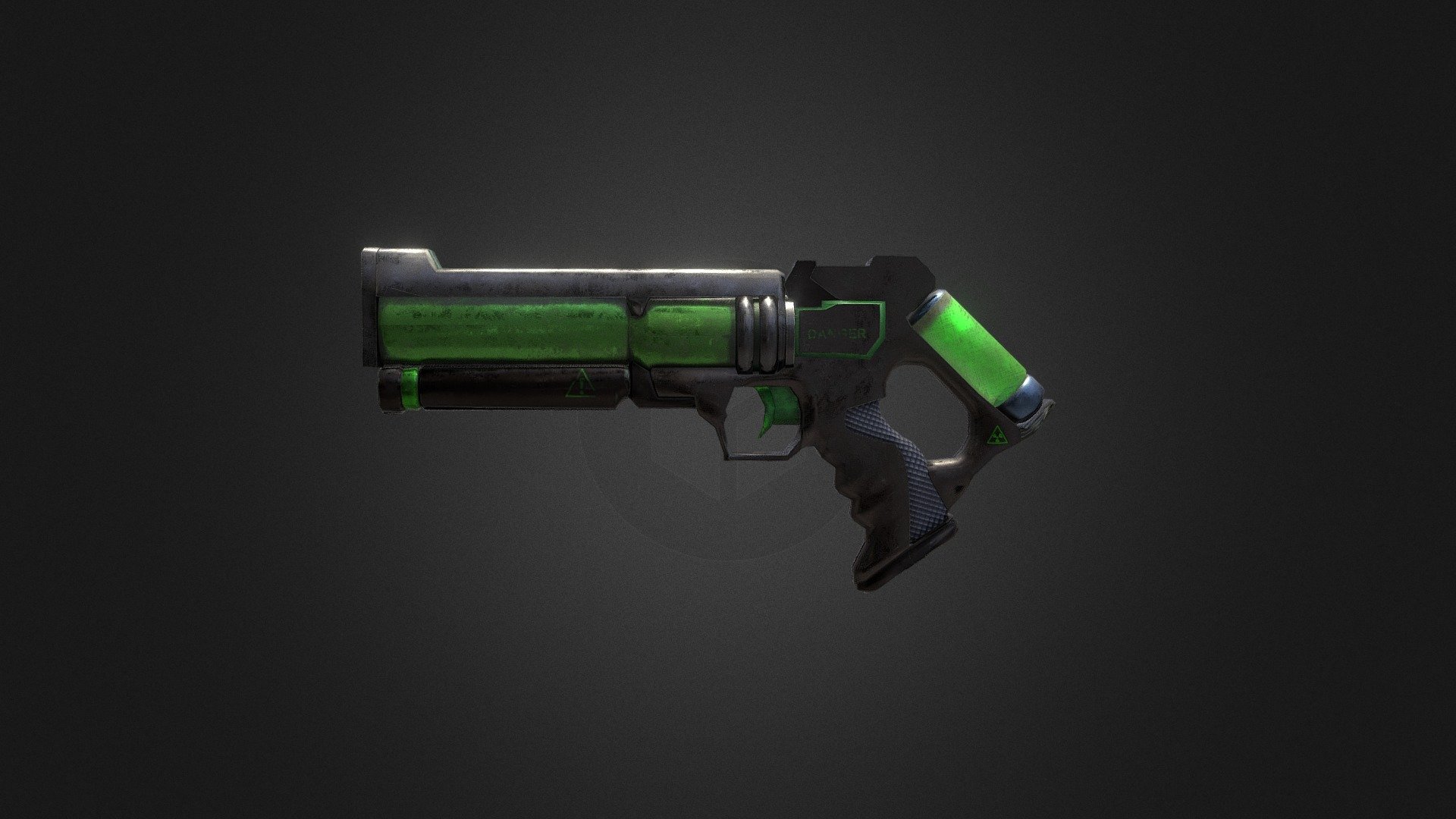 Green Sci-Fi Pistol - 3D model by stefan (@stefanhagewoud) [92e4cc0 ...