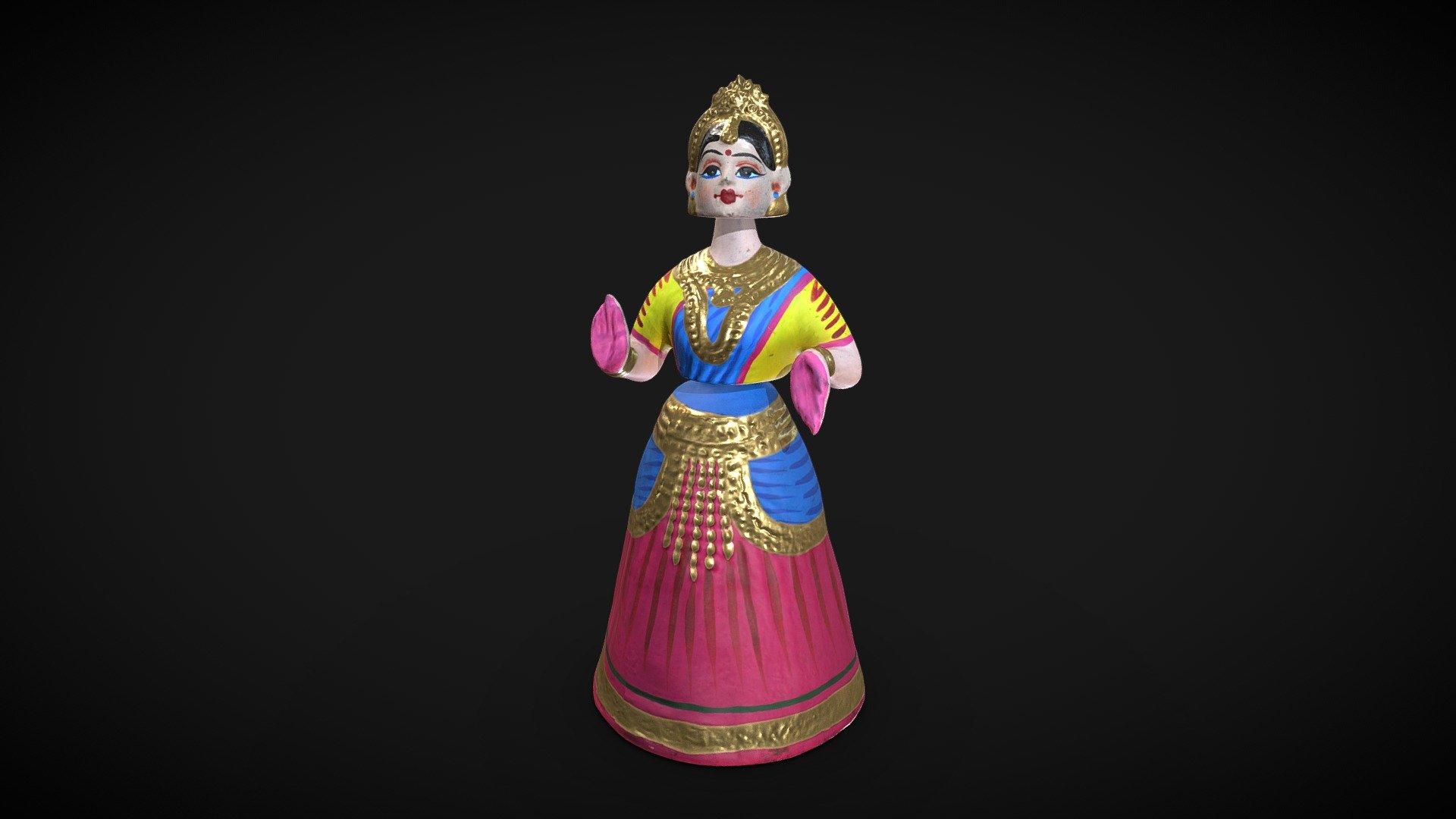 Indian handcrafted clay doll - 3D model by Streak17(ashish sharma ...
