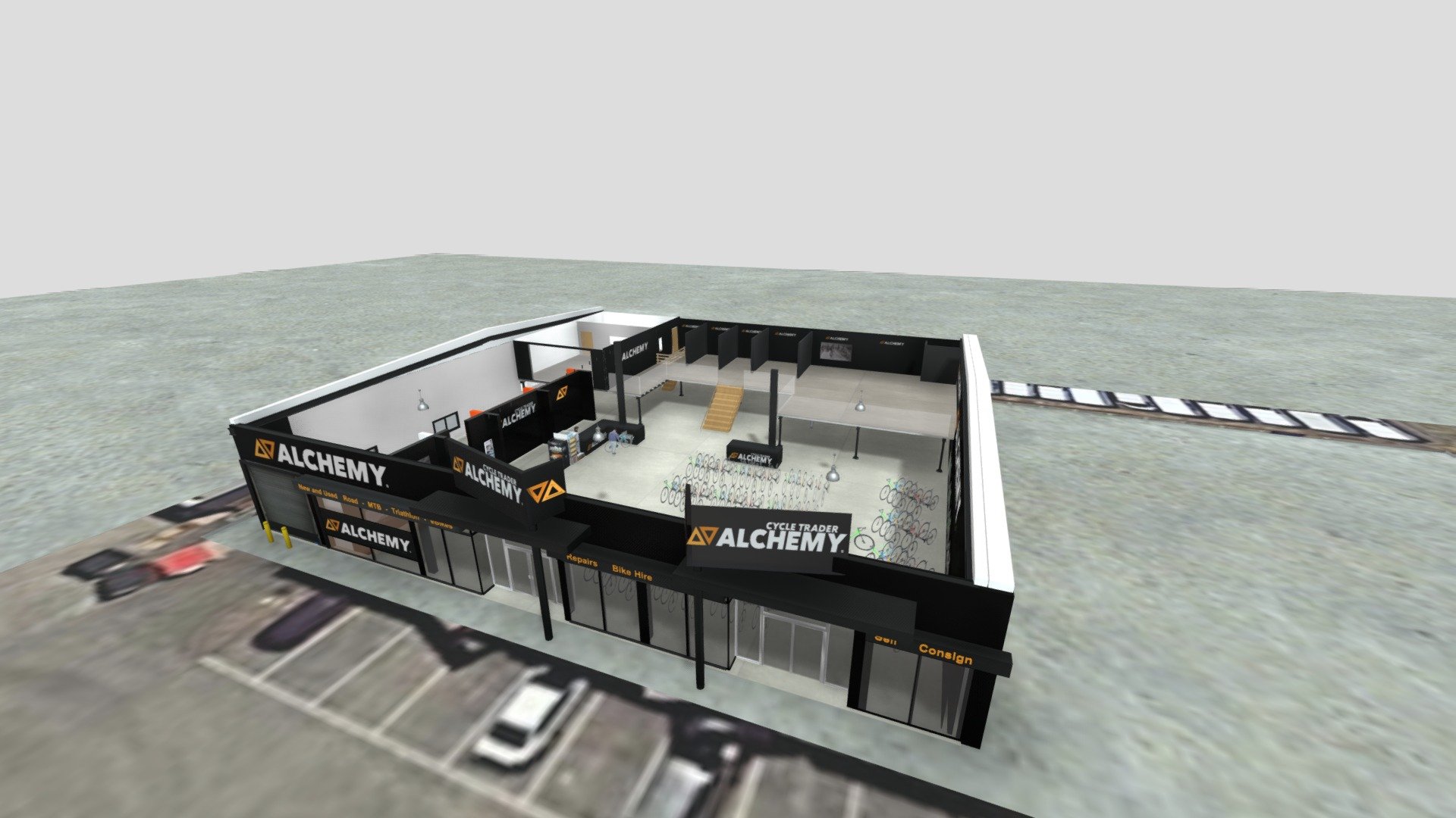 BIKE SHOP ROUGH DESIGN VERSION 8 - 3D model by alchemycycletrader ...