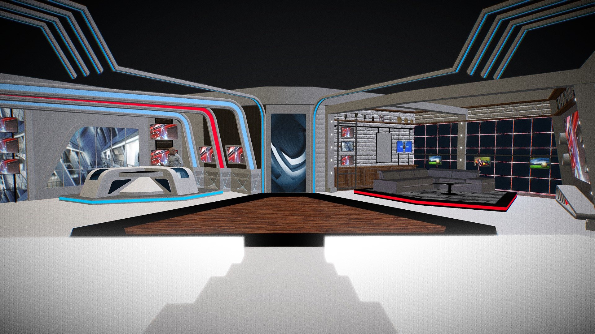 Tv_set_design_FOM - 3D model by tkachsb [92ed054] - Sketchfab