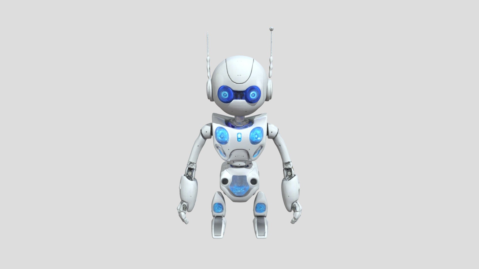 制作一个智能机器人，要求图片比例为2:1 - 3D model by 18753531002 [92ed3d4] - Sketchfab