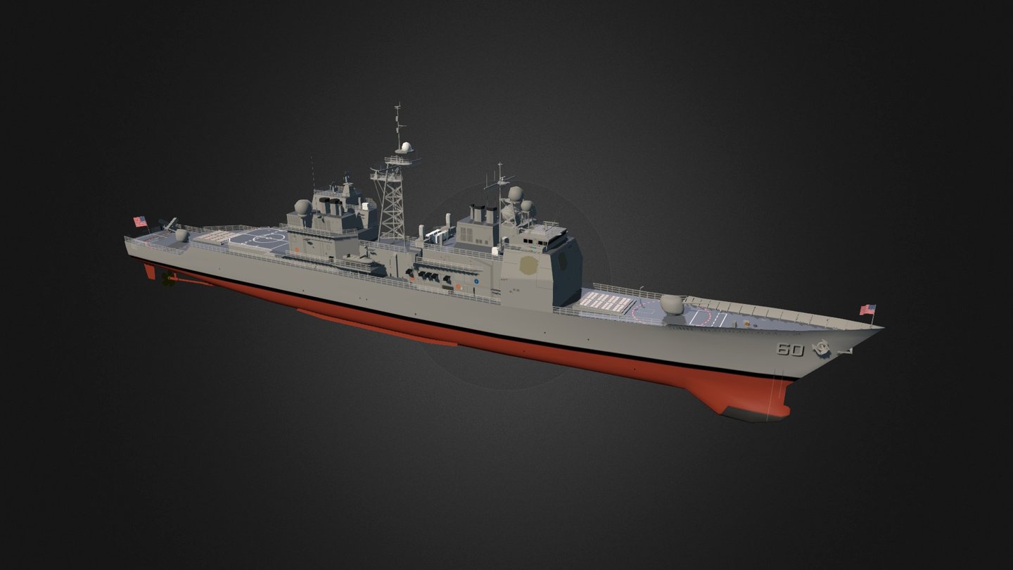 USS Normandy - 3D model by Yannick Le Bris (@iphoneyann) [92ef06d ...