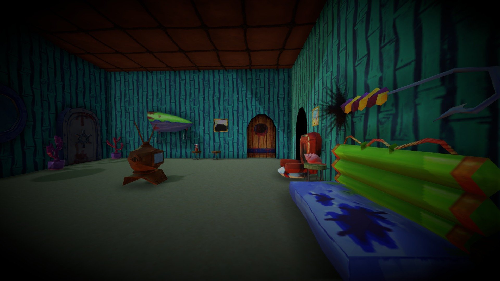 BFBBI - Spongebobs house (INFECTION LEVEL 35%) - Download Free 3D model ...