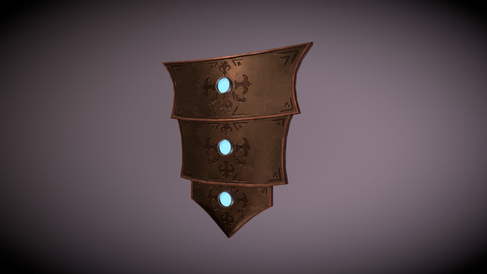 Steampunk-Fantasy Shield - 3D model by finja (@finfin42) [92fb274 ...