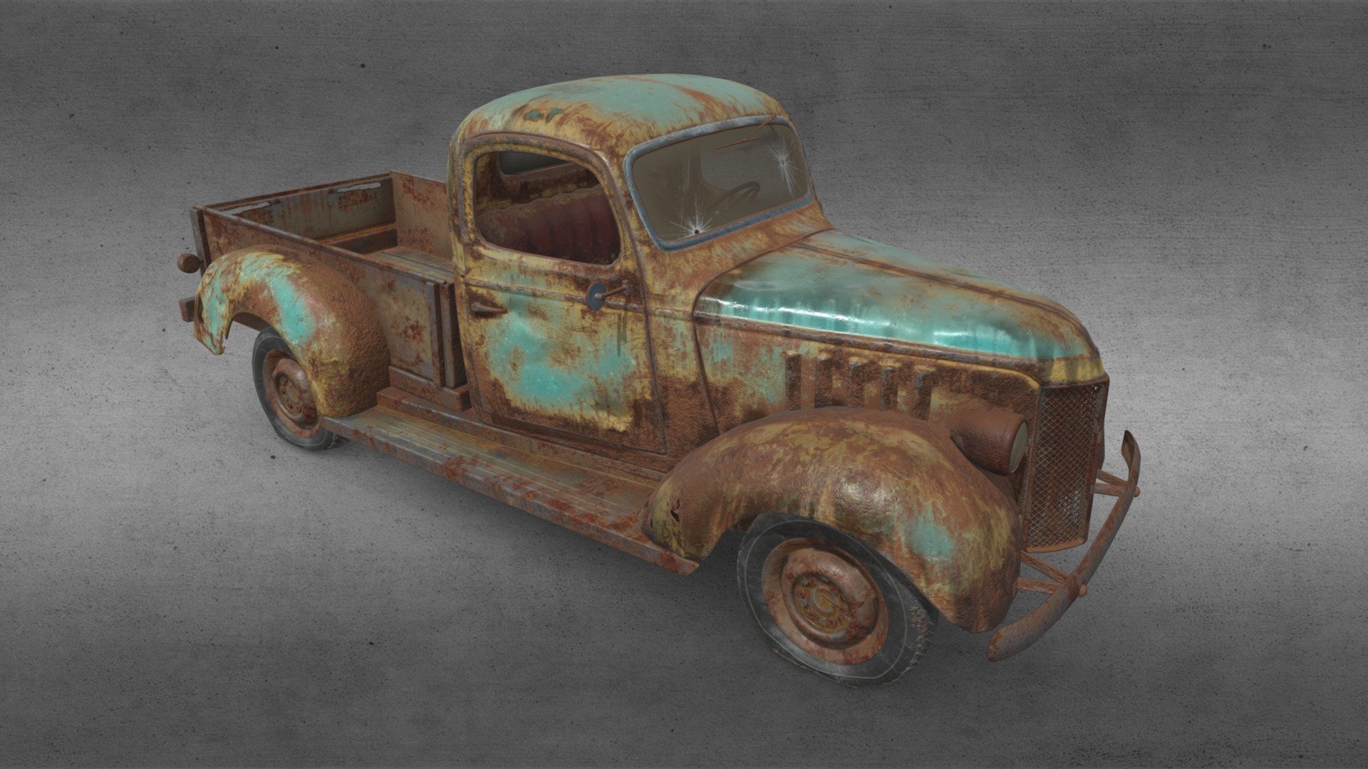 Old Rusty Pickup Truck - Buy Royalty Free 3D model by Piotr Pisiak (@piopis) [92fc68a ...