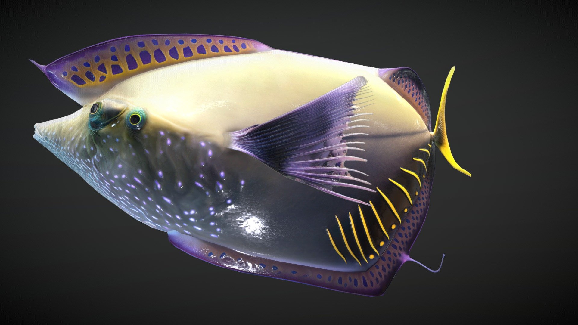 Alien Fantasy Fish - Moonmane - Buy Royalty Free 3D model by Etherion ...