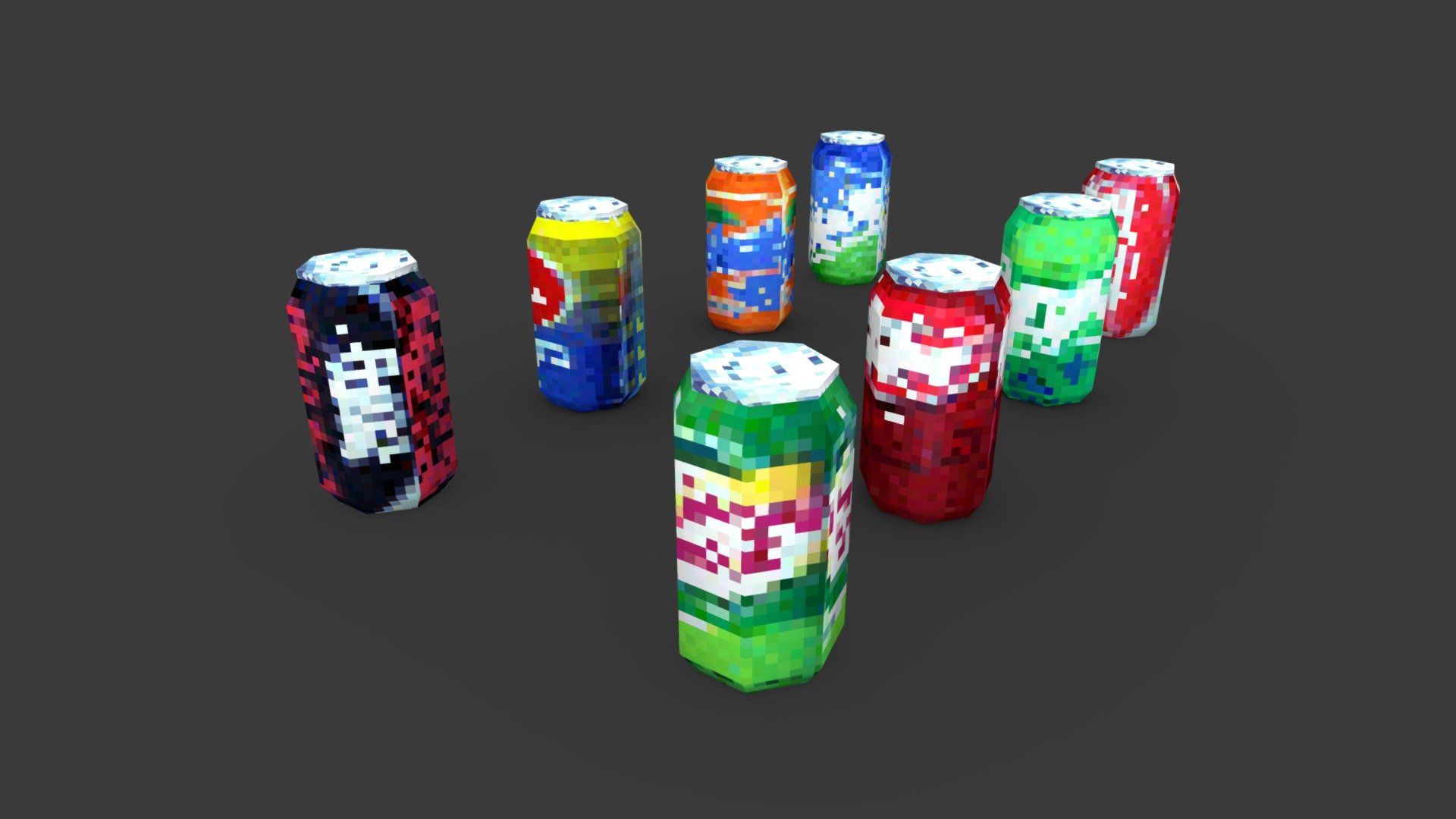 PSX Soda Cans - 3D model by 7LAMPS (@7LAMPSco) [930049d] - Sketchfab