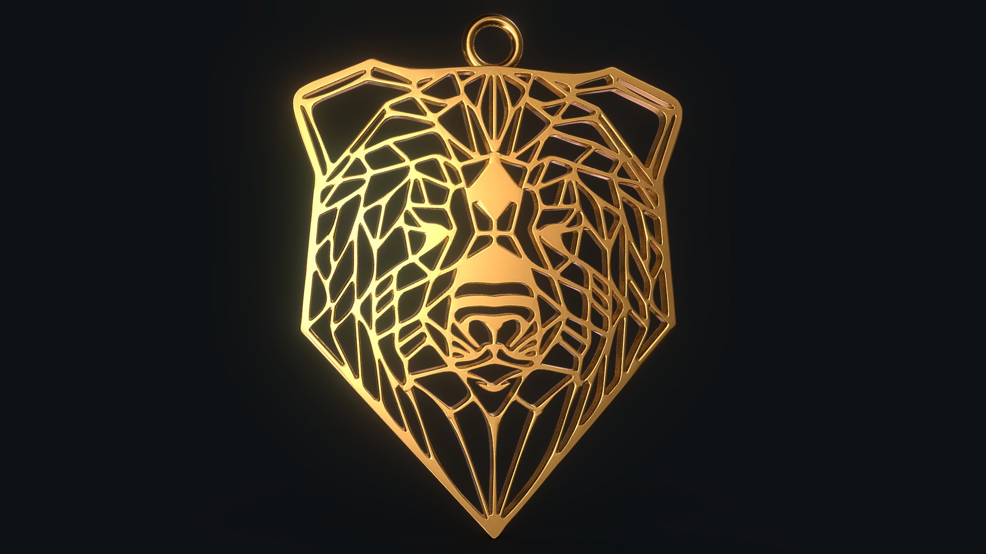 Bear Stylized Wireframe Pendant Amulet Necklace - Buy Royalty Free 3D ...