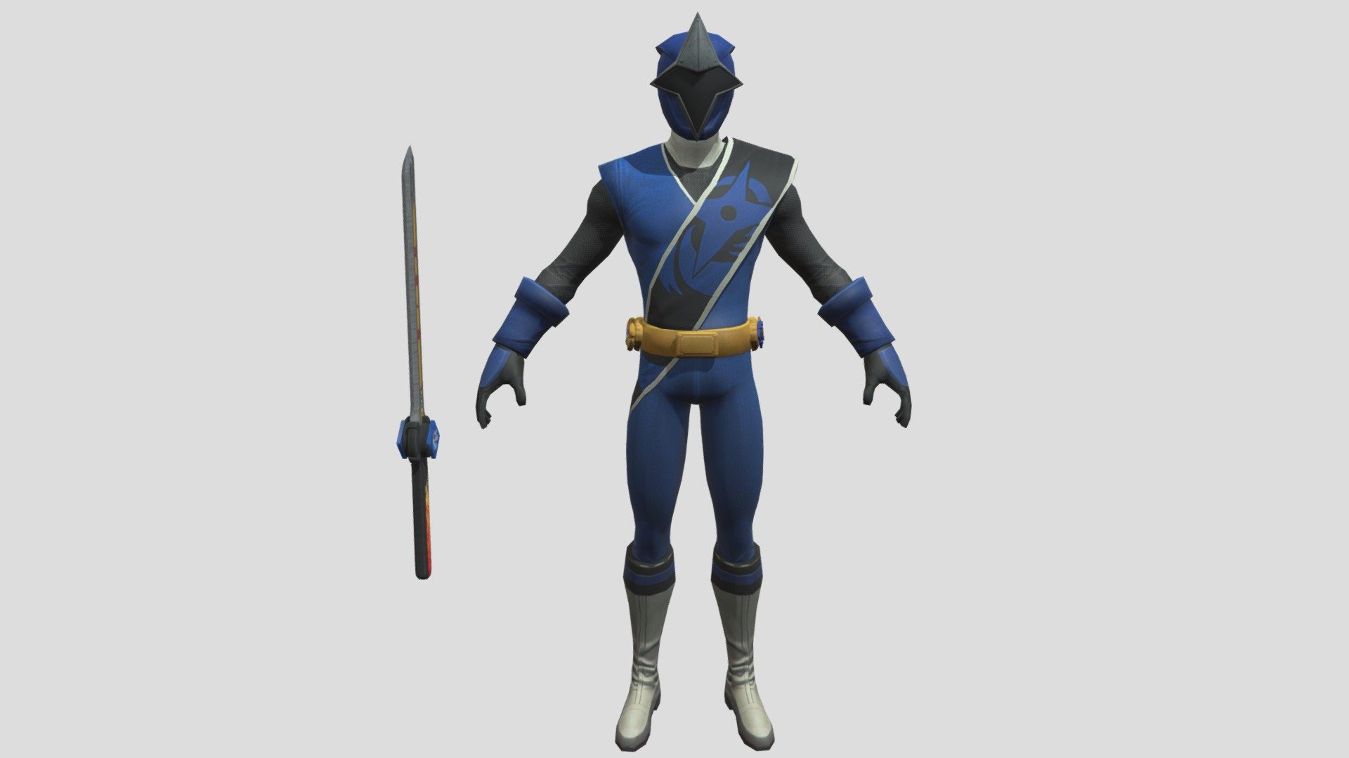 Blue Ranger(Samurai Sentai) - Download Free 3D model by CAPTAAINRO ...
