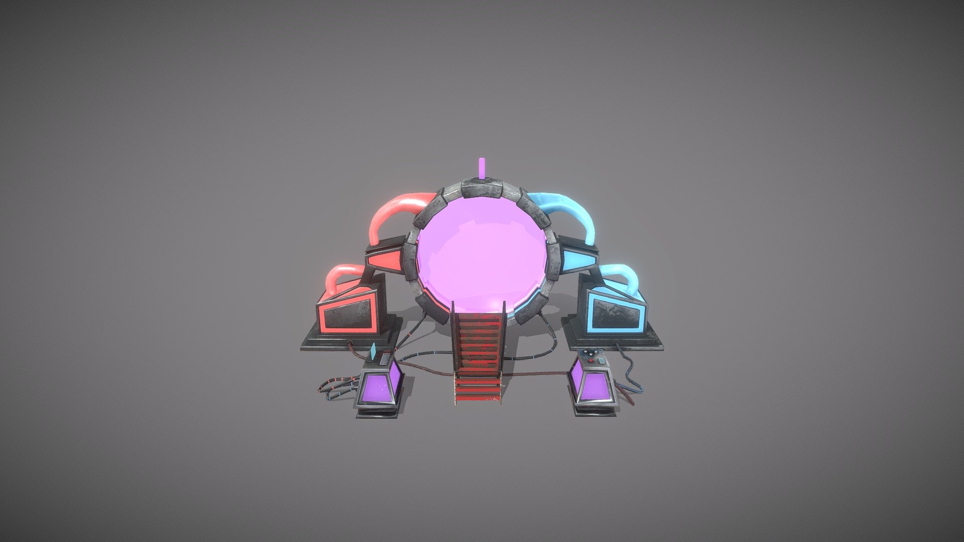 Portal red and blue = purple - 3D model by guidoabula [9308540] - Sketchfab