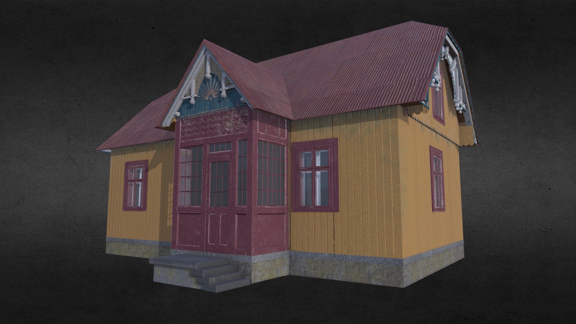 Old wooden house - 3D model by RafalTlalka [93098d4] - Sketchfab