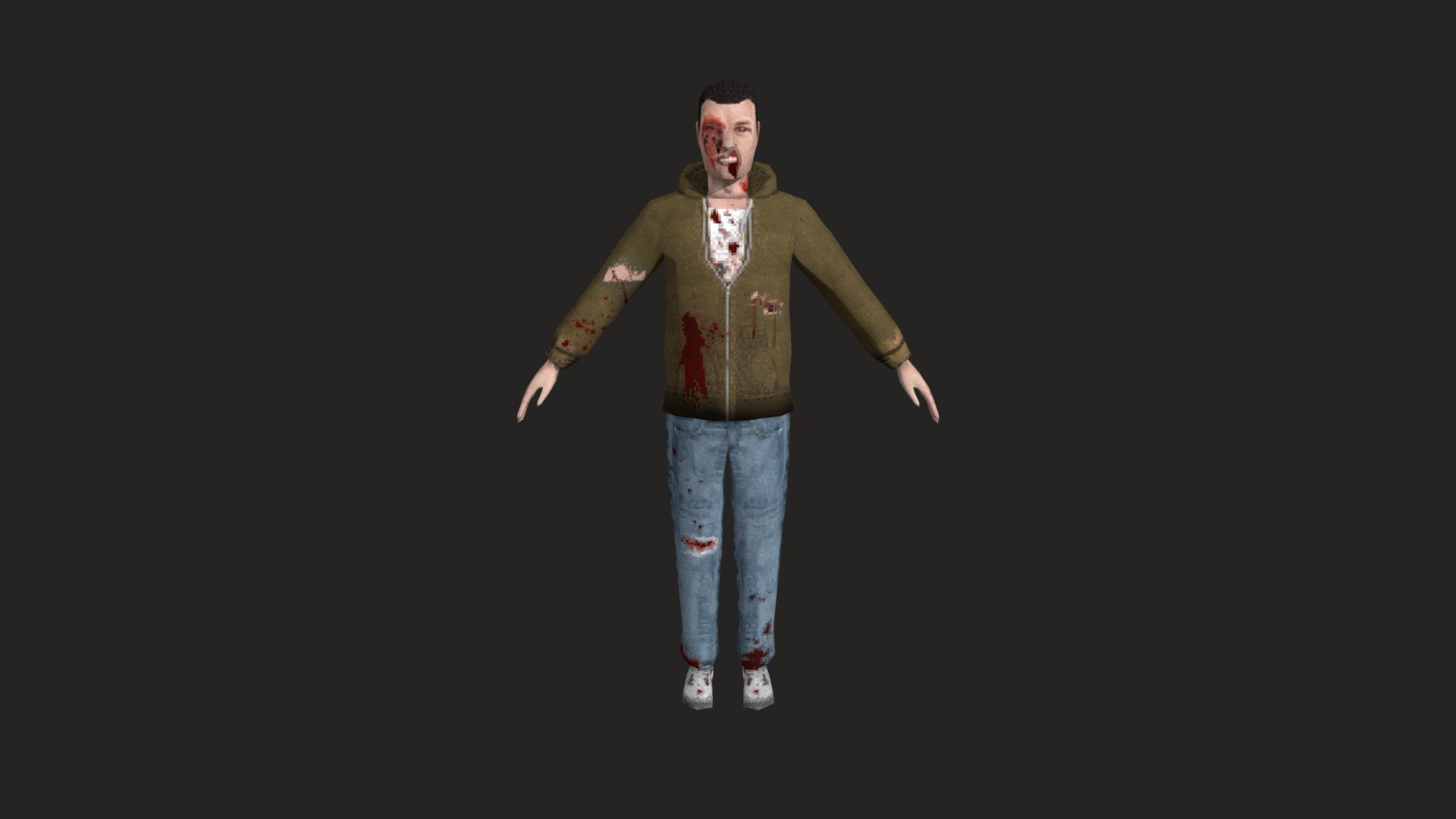 Zombie Civilian - PS1 PSX Style Character - 3D model by knivblad43 ...