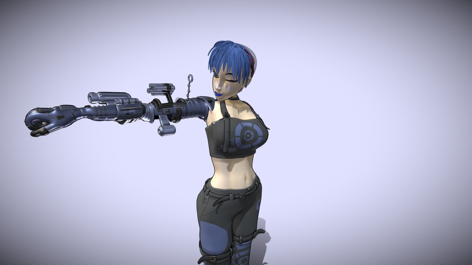 Toon Robotic Girl - Buy Royalty Free 3D model by Ed (@Ed3D.Blend) [930e439] - Sketchfab Store