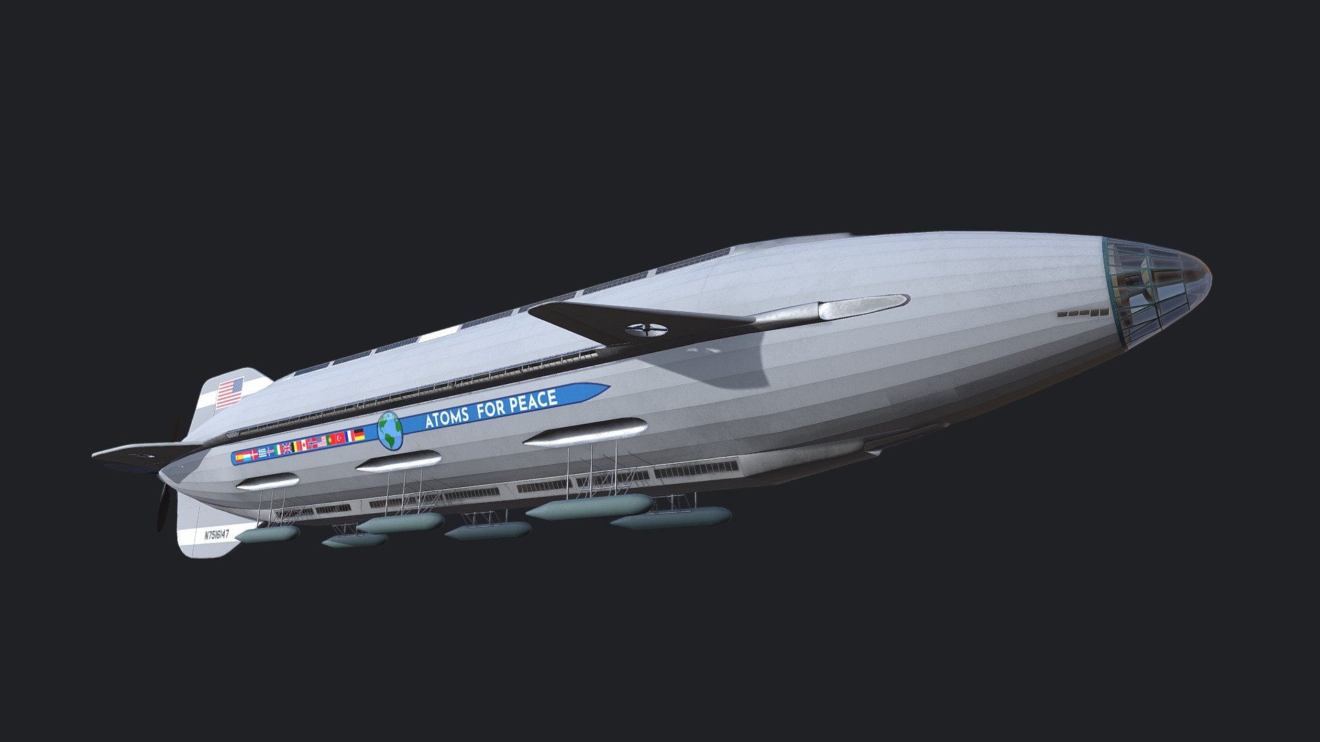 Atoms for peace dirigible - Buy Royalty Free 3D model by Tim Samedov ...