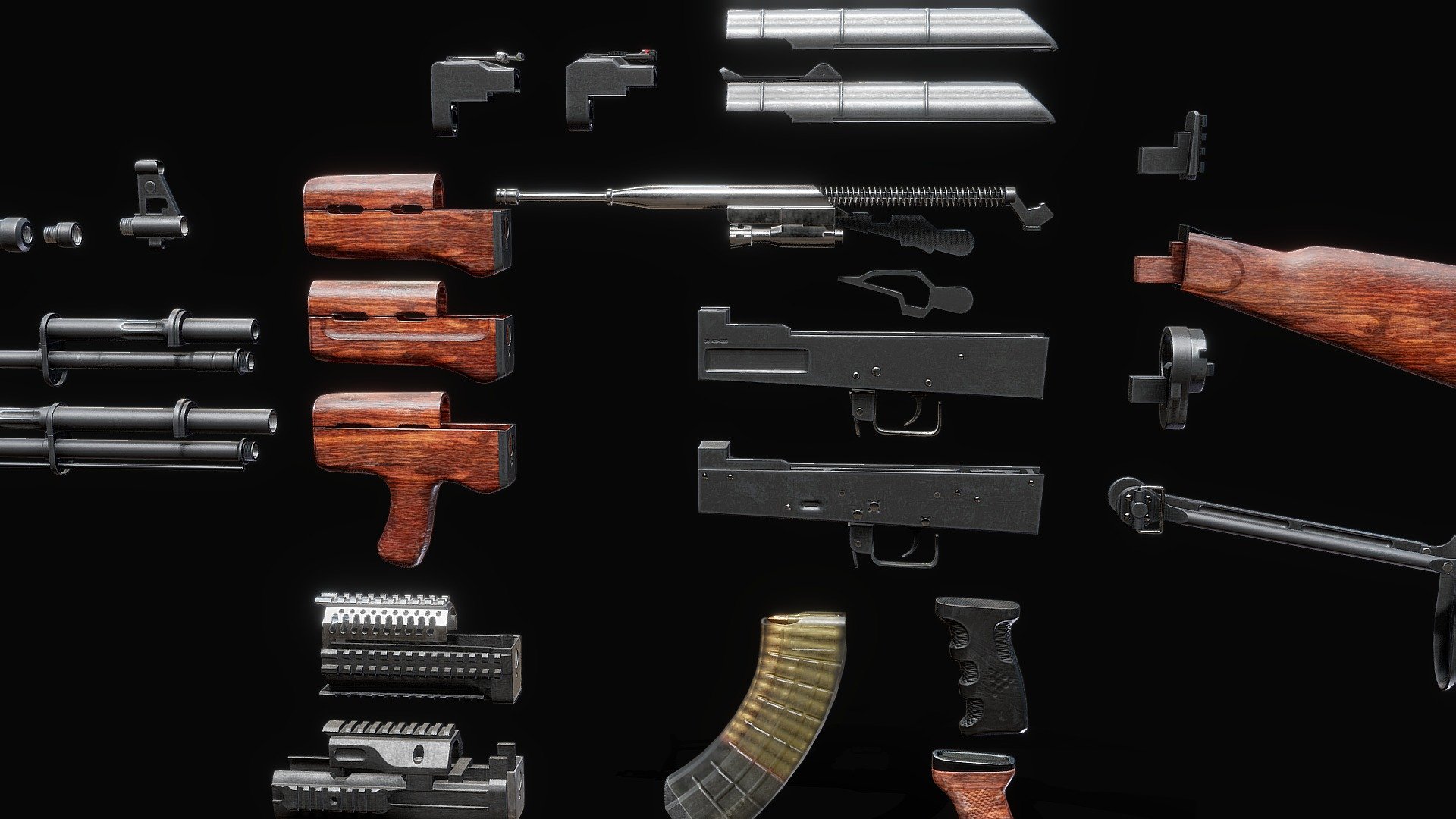 Modular AK47 v2.0 - Buy Royalty Free 3D model by Pedro B. Goulart ...