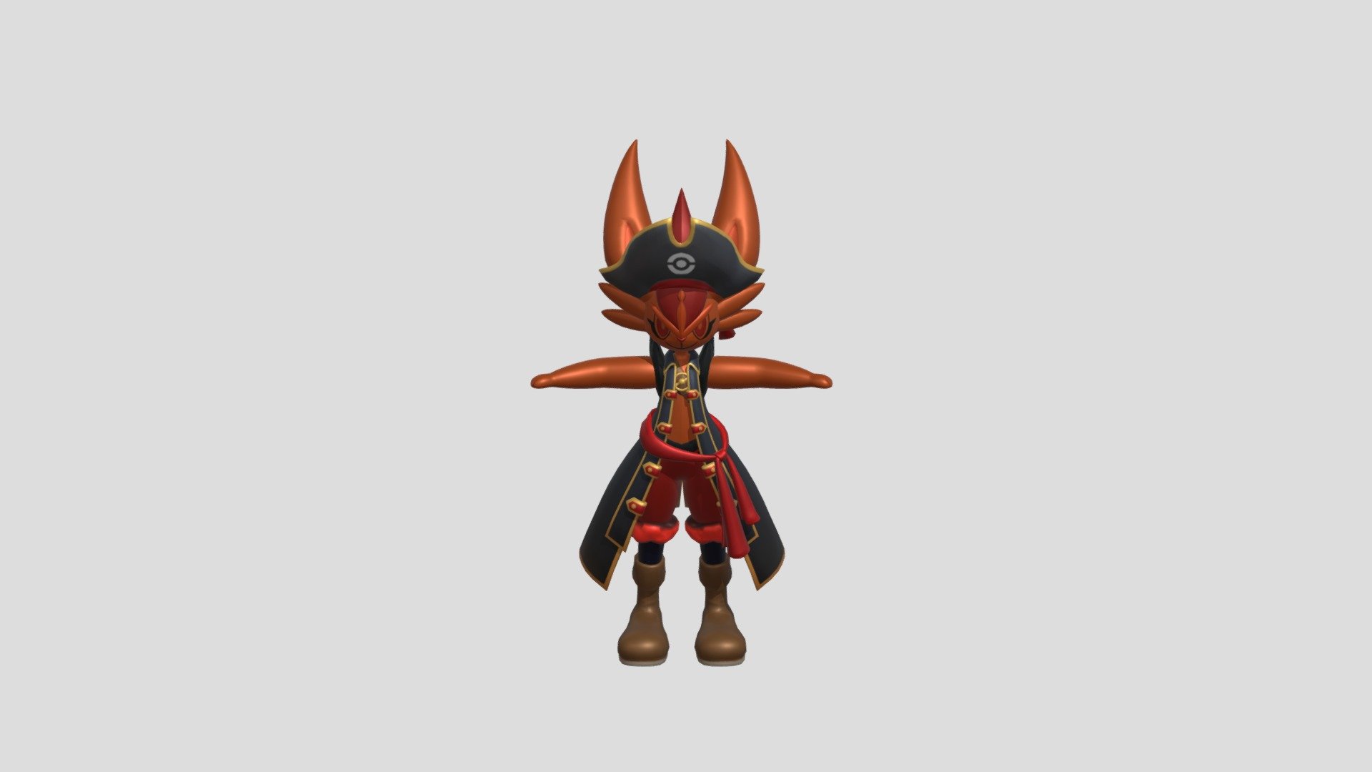 unite Cinderace Pirate clothing - Download Free 3D model by JackTheOhio ...