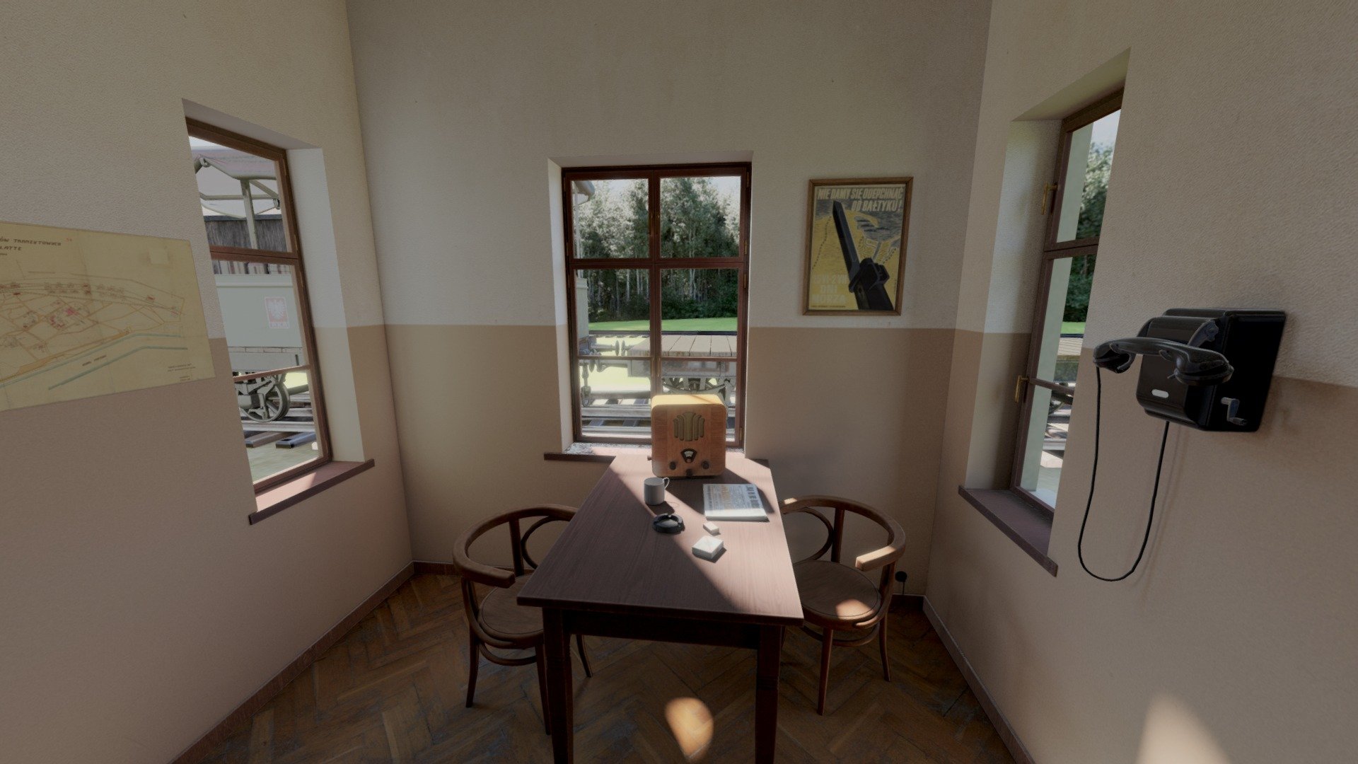 # Interior of the station building - 3D model by Museum of the Second ...