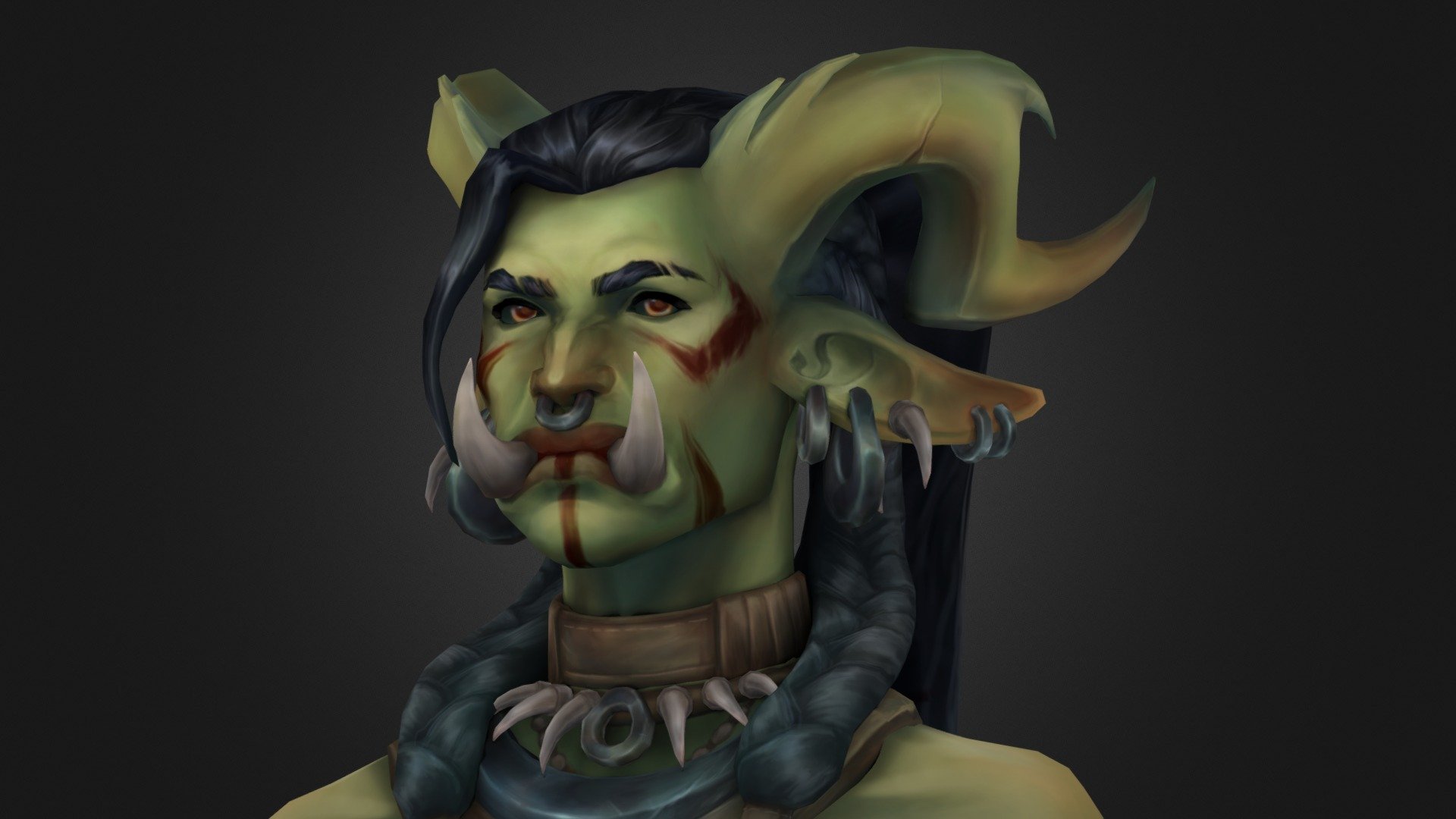 Texture Painting Practice - Hand-Painted Orc - 3D model by Annika ...