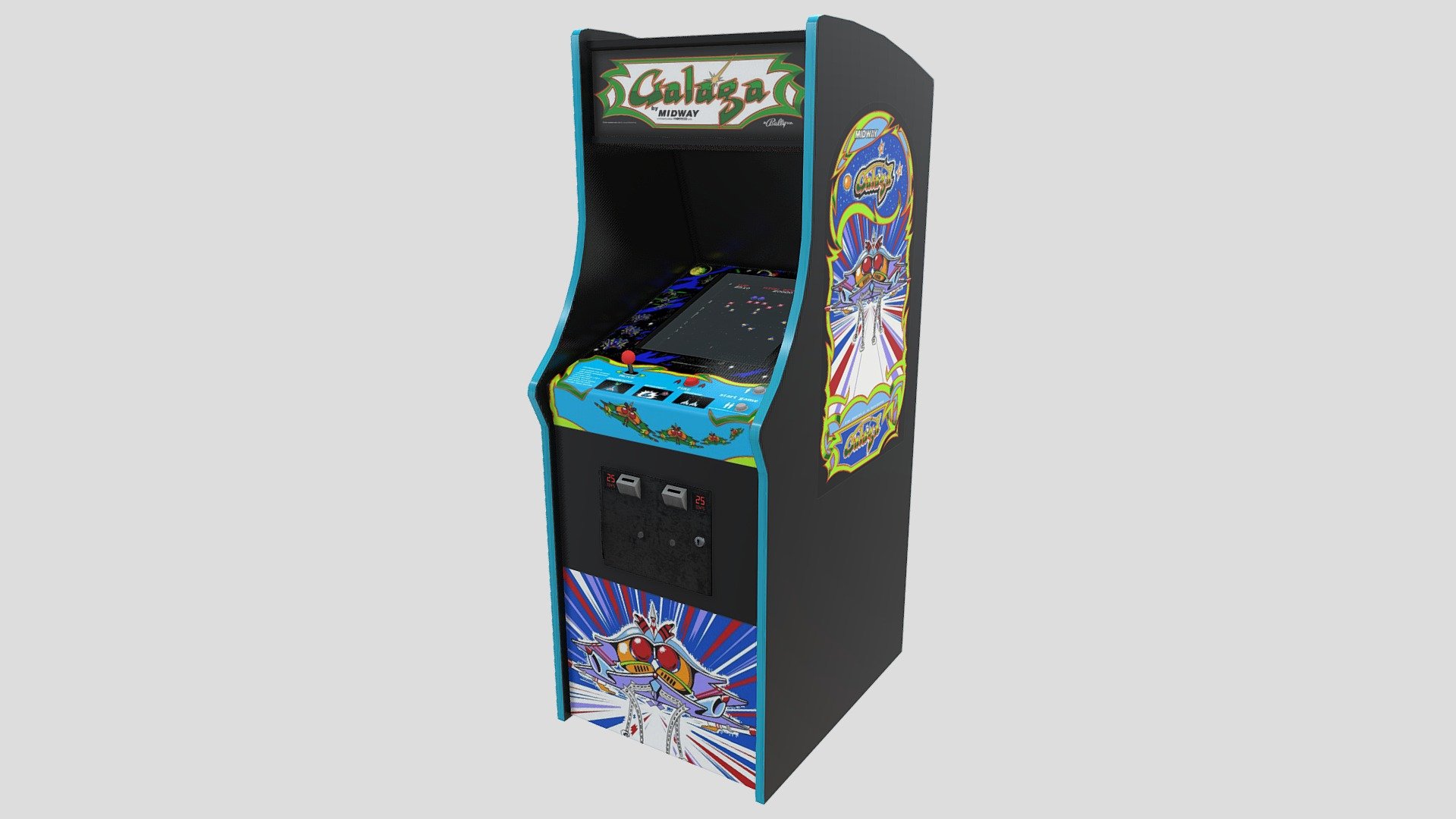 Galaga Arcade Machine - Download Free 3D model by Ryan Horney (@RyanHorney) [932293e] - Sketchfab