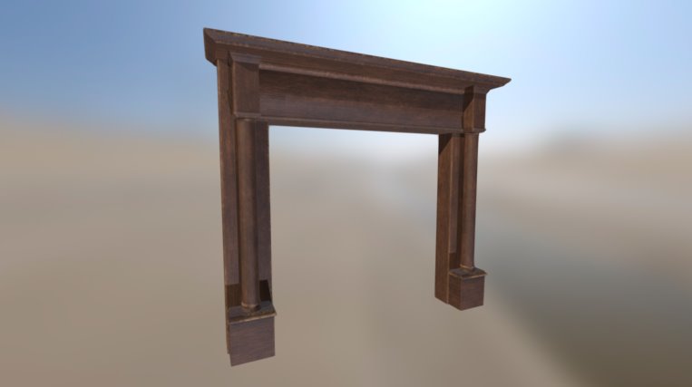 Fireplace Mantel - 3D model by wolfenburgz [932a12c] - Sketchfab