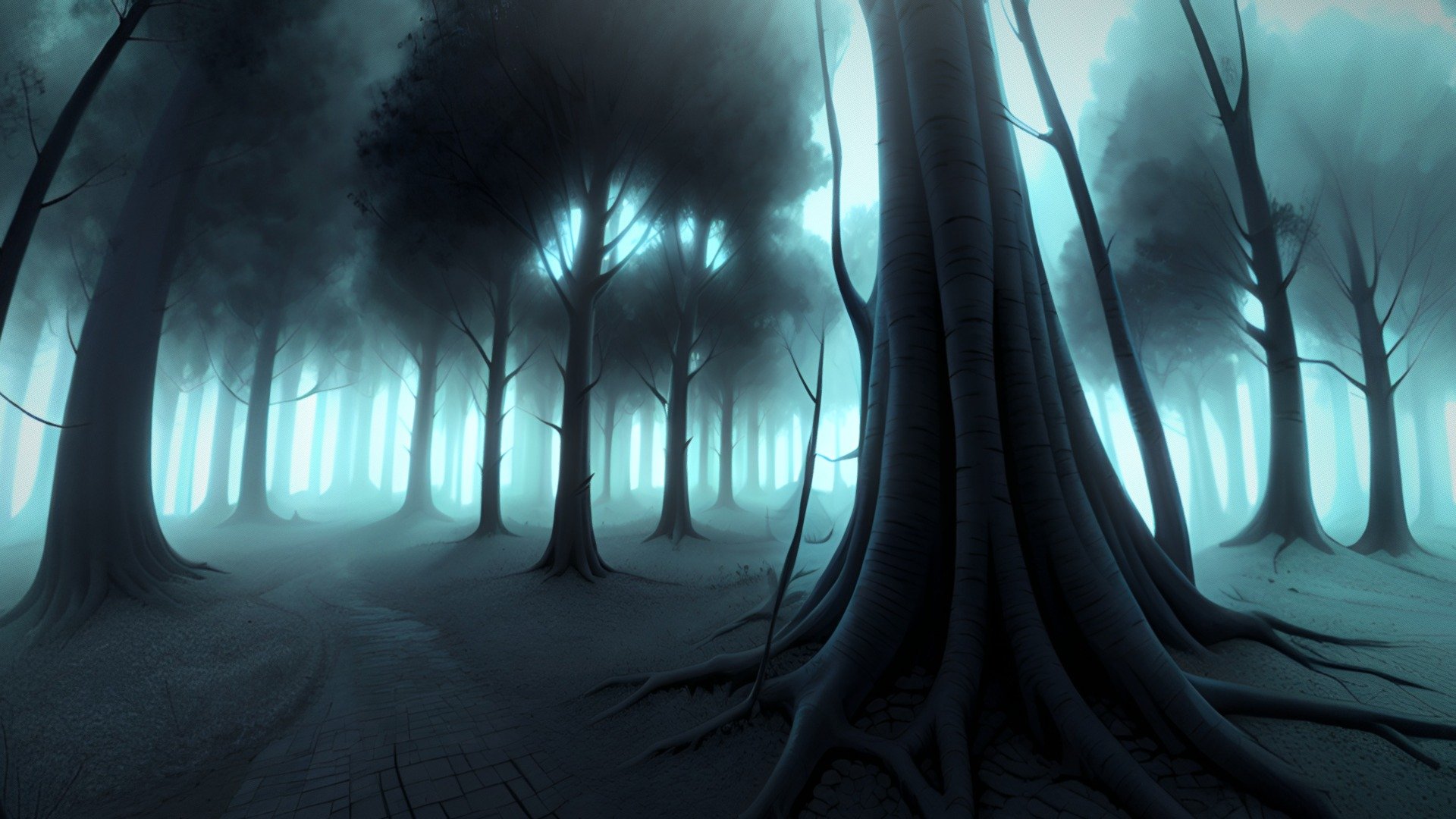 creepy misty forest skybox 006 - Buy Royalty Free 3D model by stylized ...