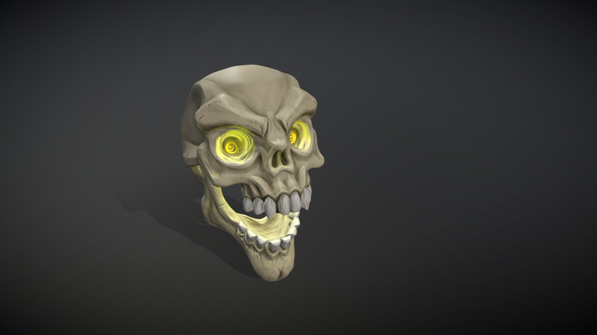 Stylized Skull polypainted texture - 3D model by Thomas.Day [932c763 ...