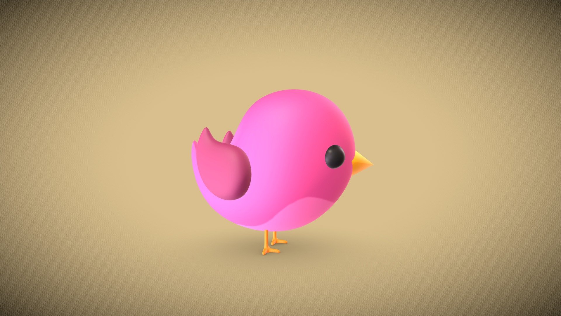 Cartoon Pink Birdie - 3D model by JuanGomez (@GomezJuan) [932fe1d ...