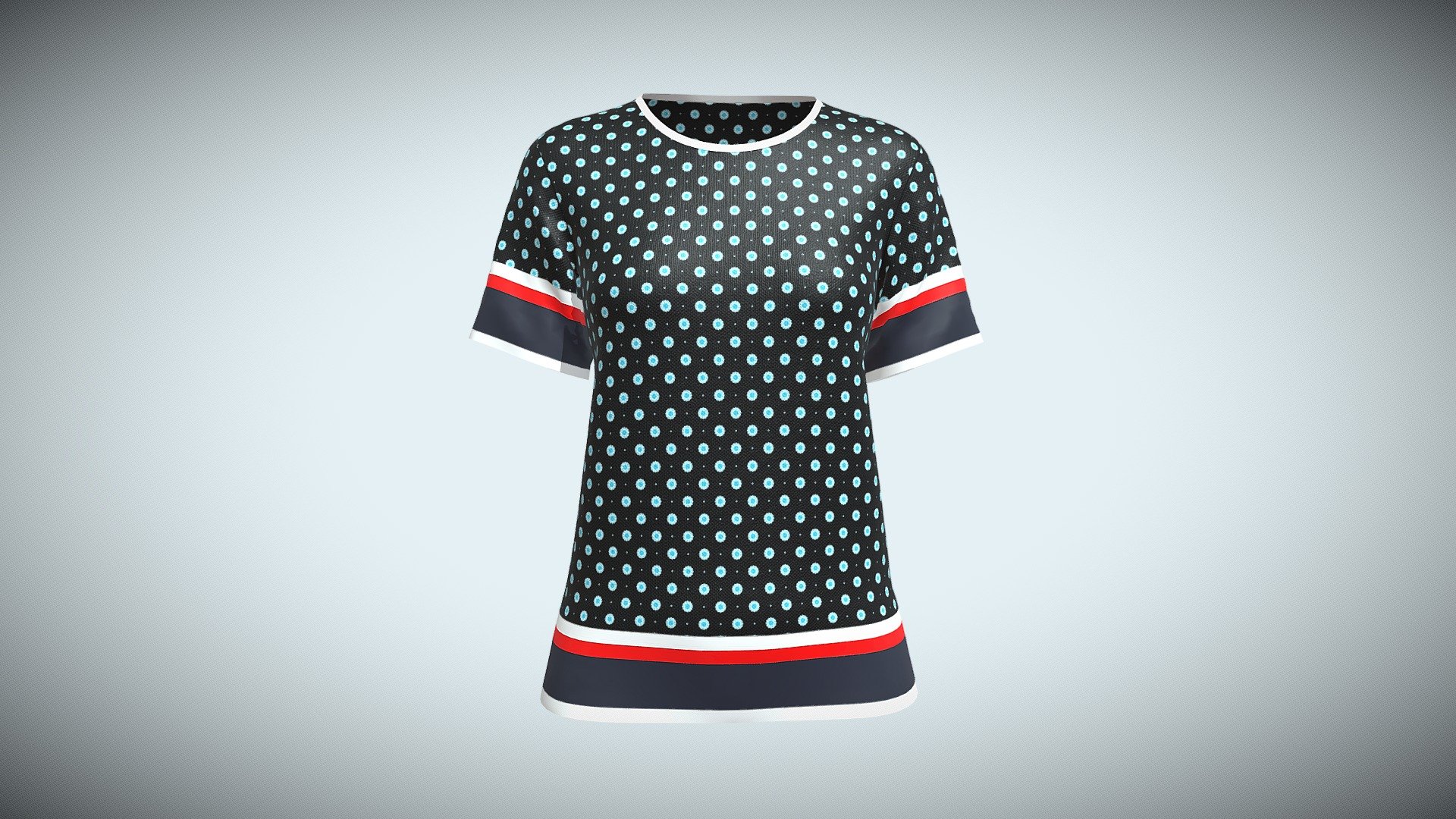 Girls Printed Tops V2 - Buy Royalty Free 3D model by Clothing Axis ...