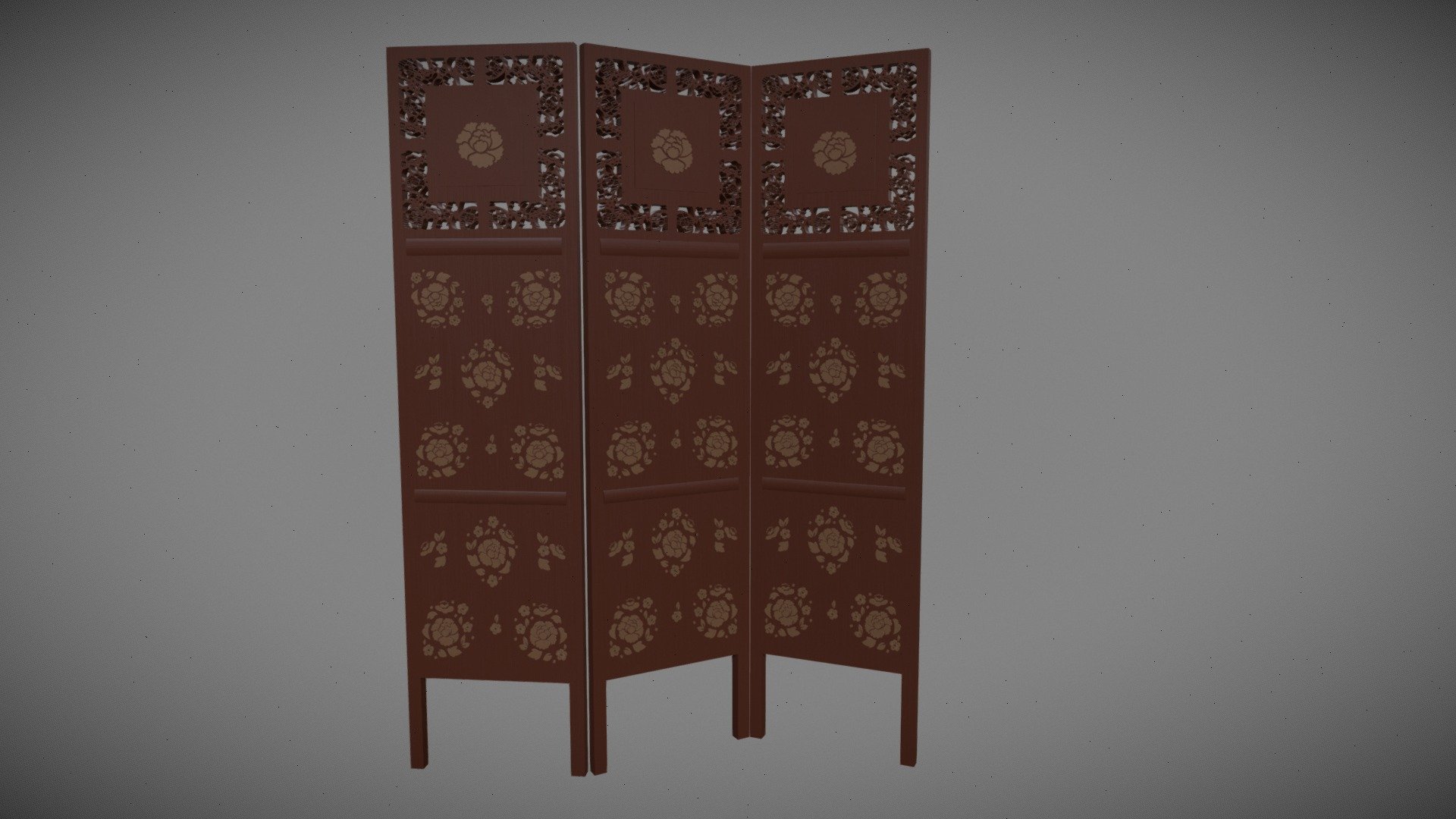 Wooden room divider - 3D model by mir.lula [9332a81] - Sketchfab