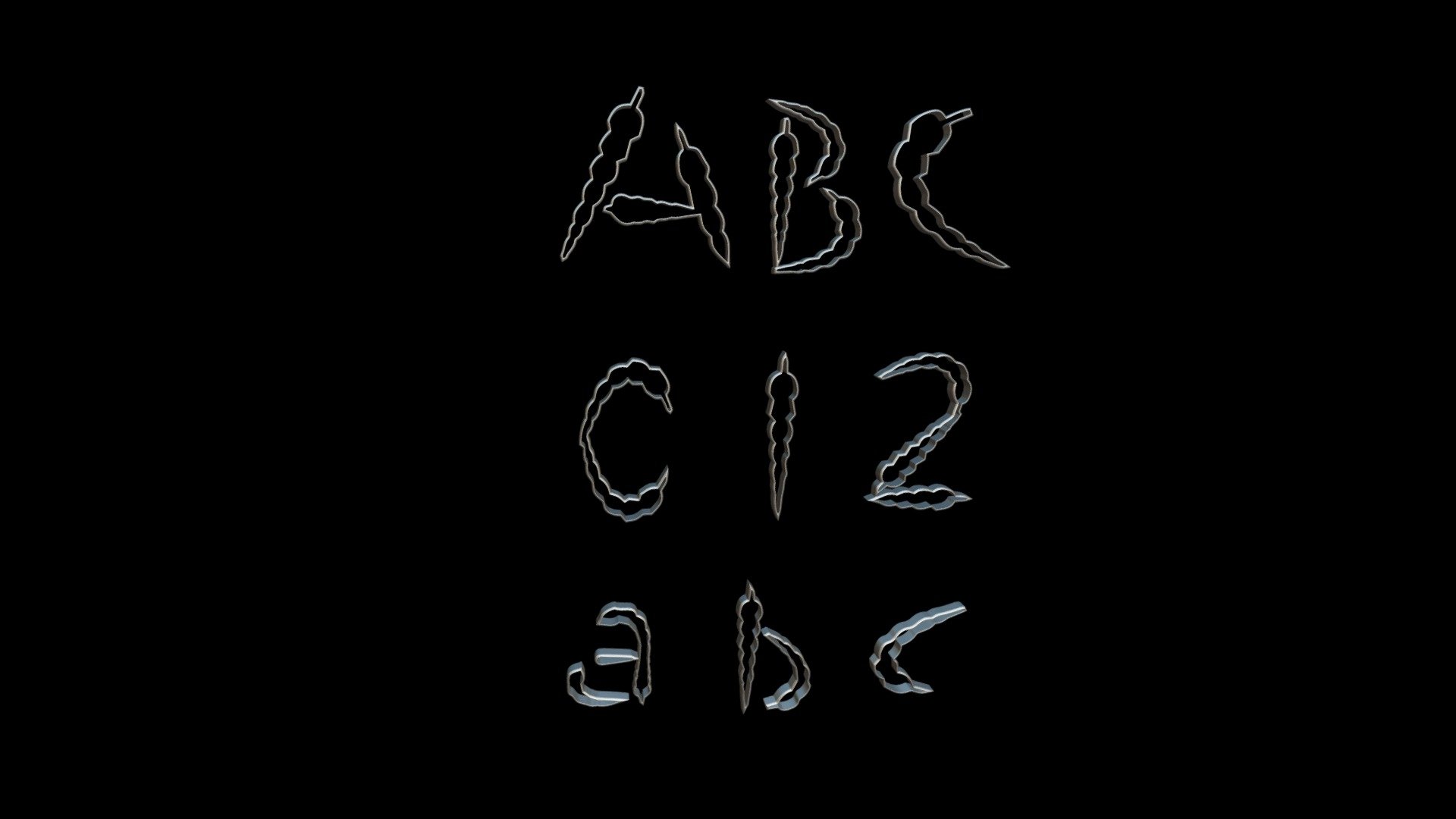 HAPPYTREE_FONT_OUTLINE - Download Free 3D model by Kurt Schuster ...